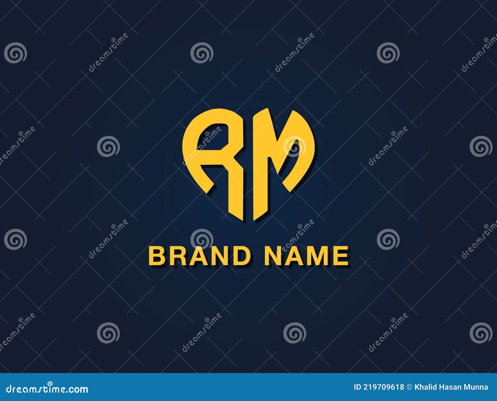 Minimal Love Initial Letter RM Logo Stock Vector - Illustration of ...