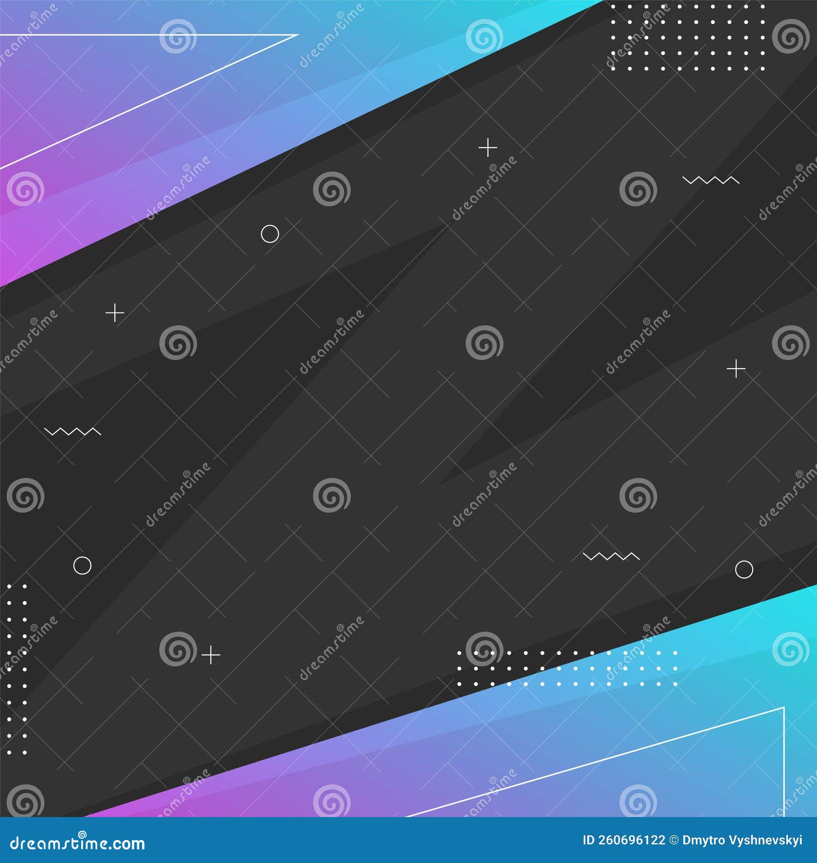 Minimal Memphis Design Square Template Stock Vector - Illustration of ...