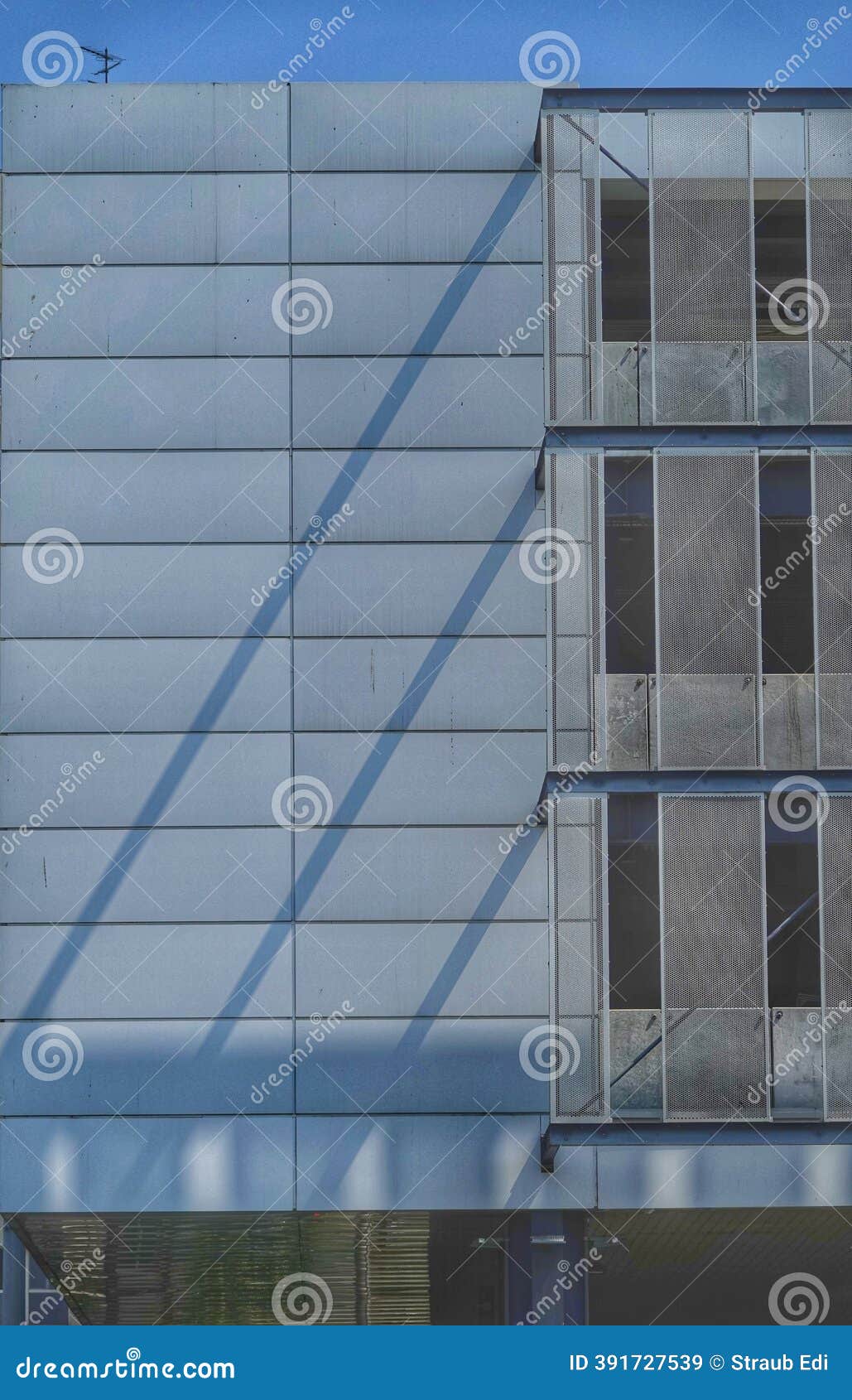 A Multi-storey Residential Building Of The Soviet Period. Gray Faceless ...