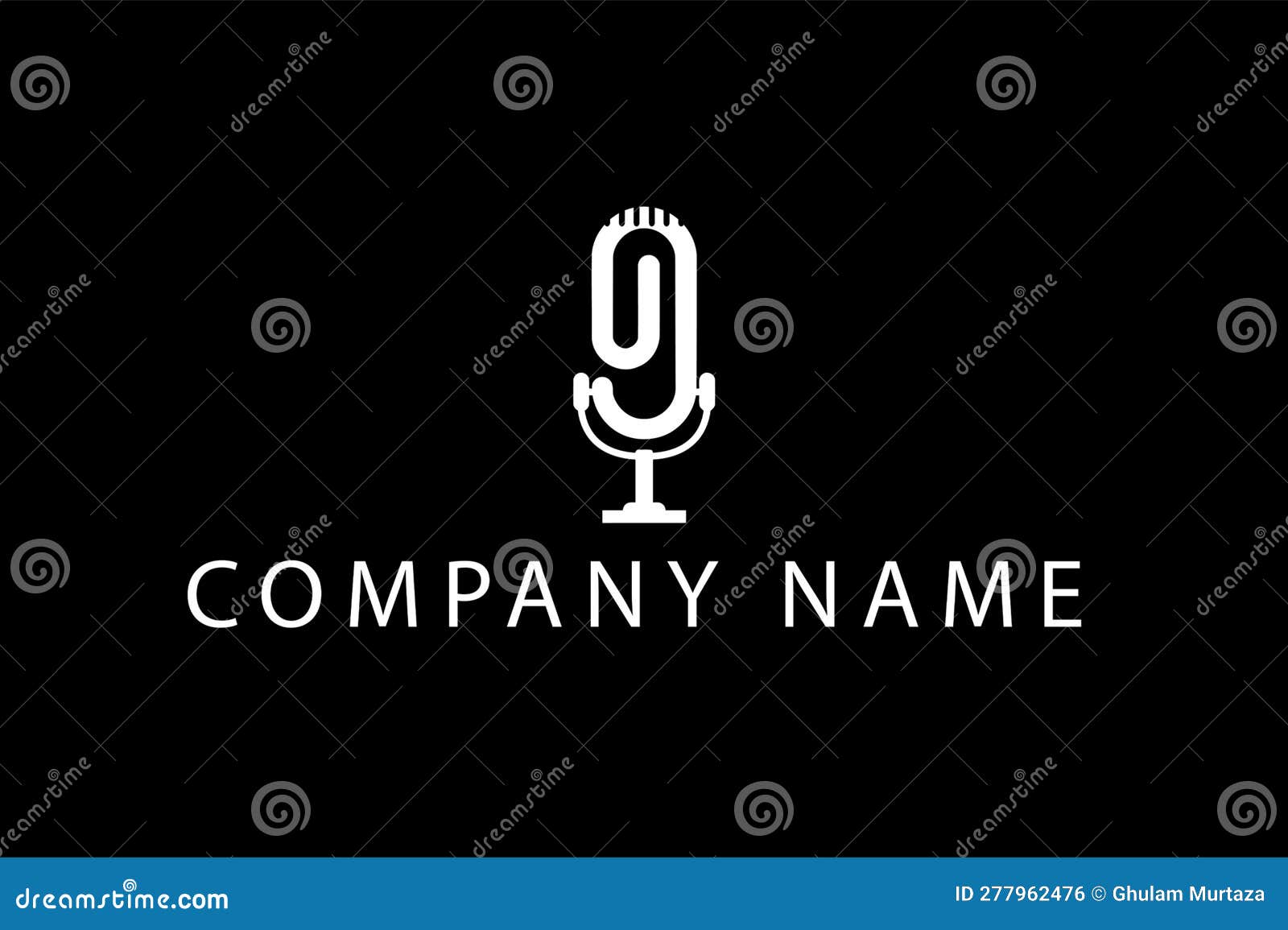 Minimal Mike Clip Logo Template Stock Vector - Illustration of ...