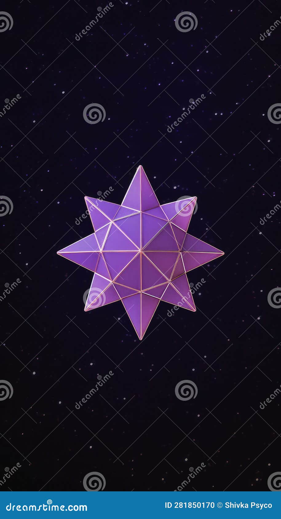 A Minimal Mobile Wallpaper Featuring A Single Purple Star Like Shape ...