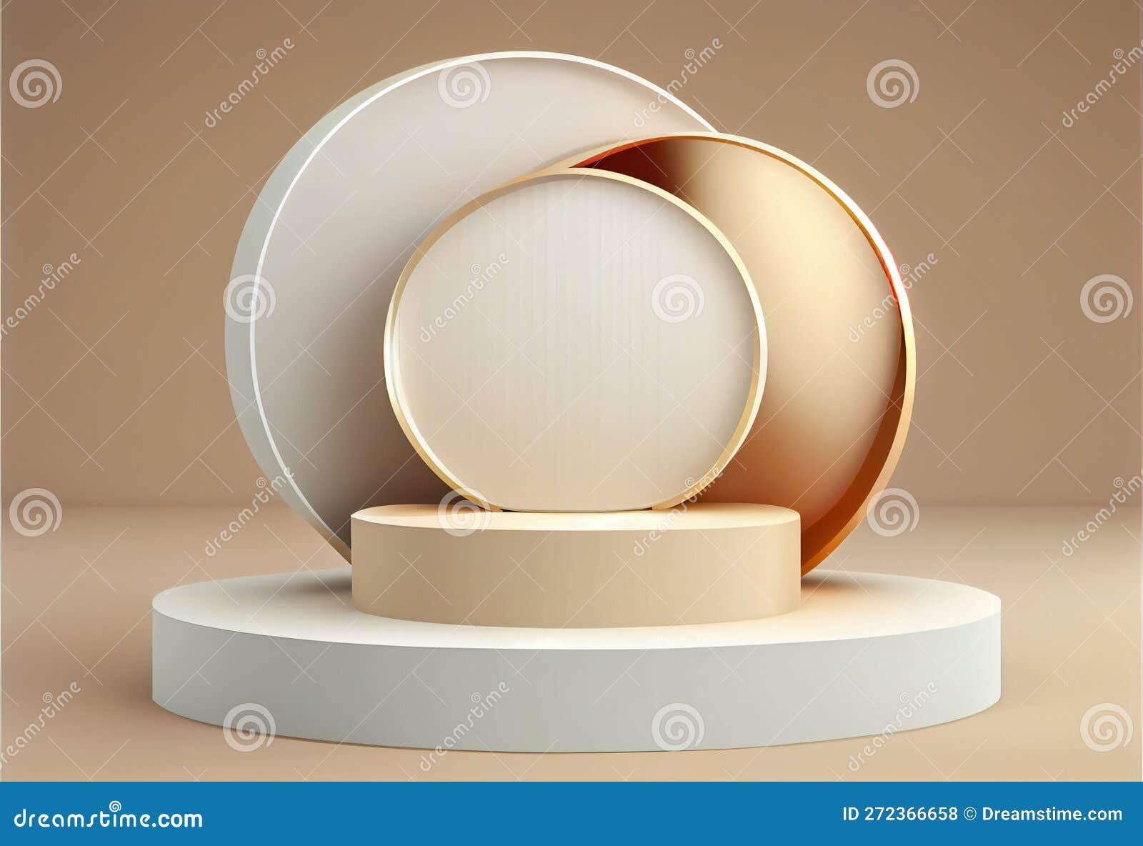 Minimal Modern Product Display on Beige Background with Podium, AI ...
