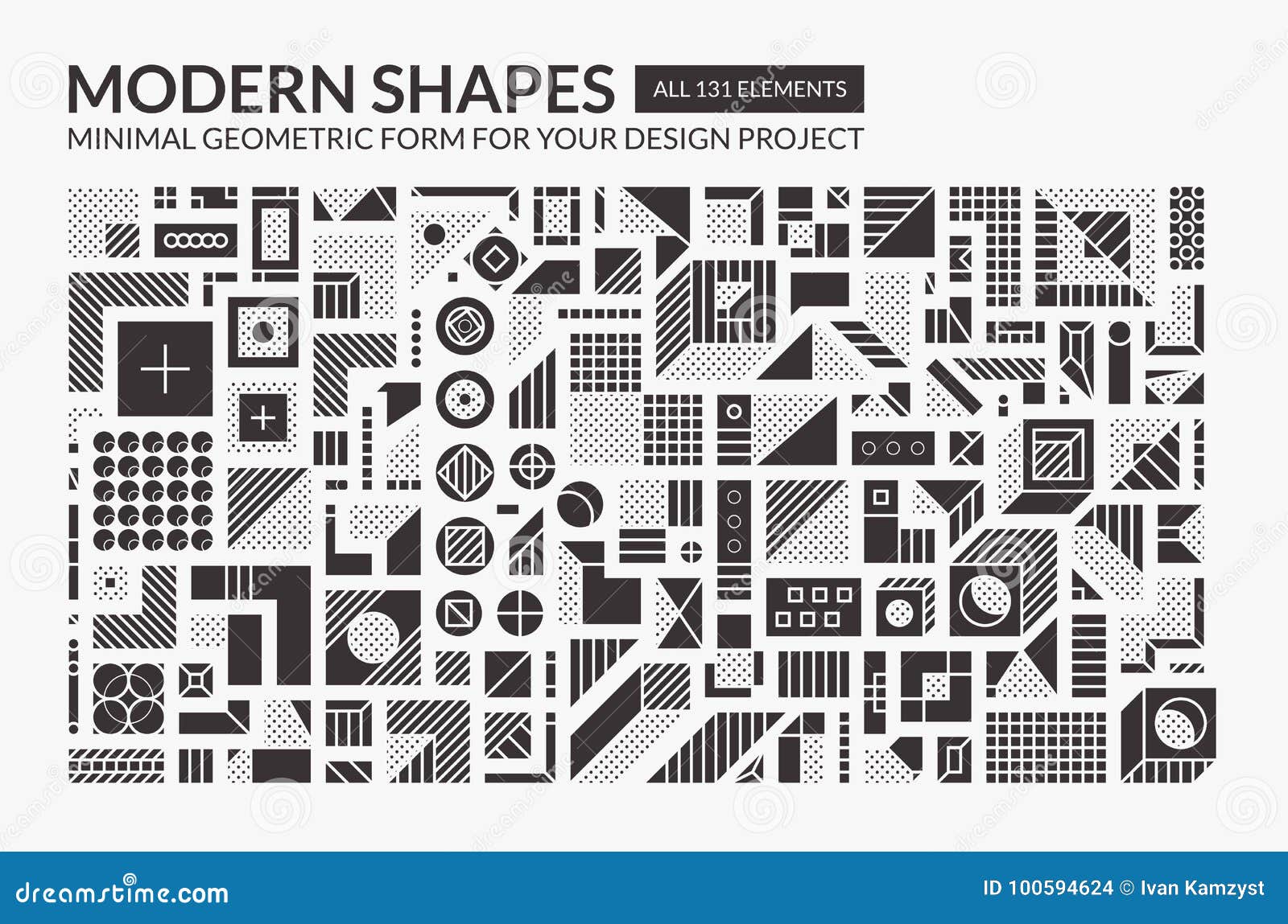 Set Minimal modern shapes stock vector. Illustration of cover - 100594624