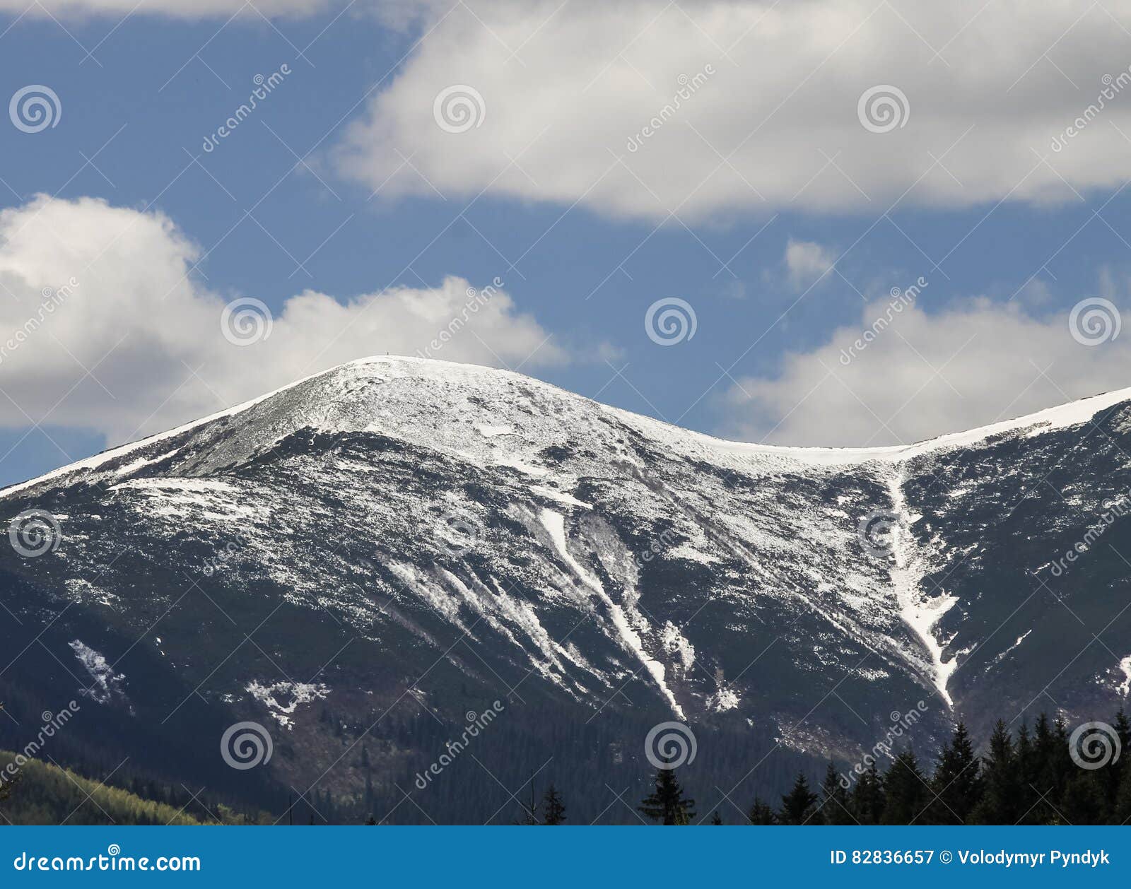 Minimal Mountain Shape only Sky and Mountain Forest Snow Green Blue ...