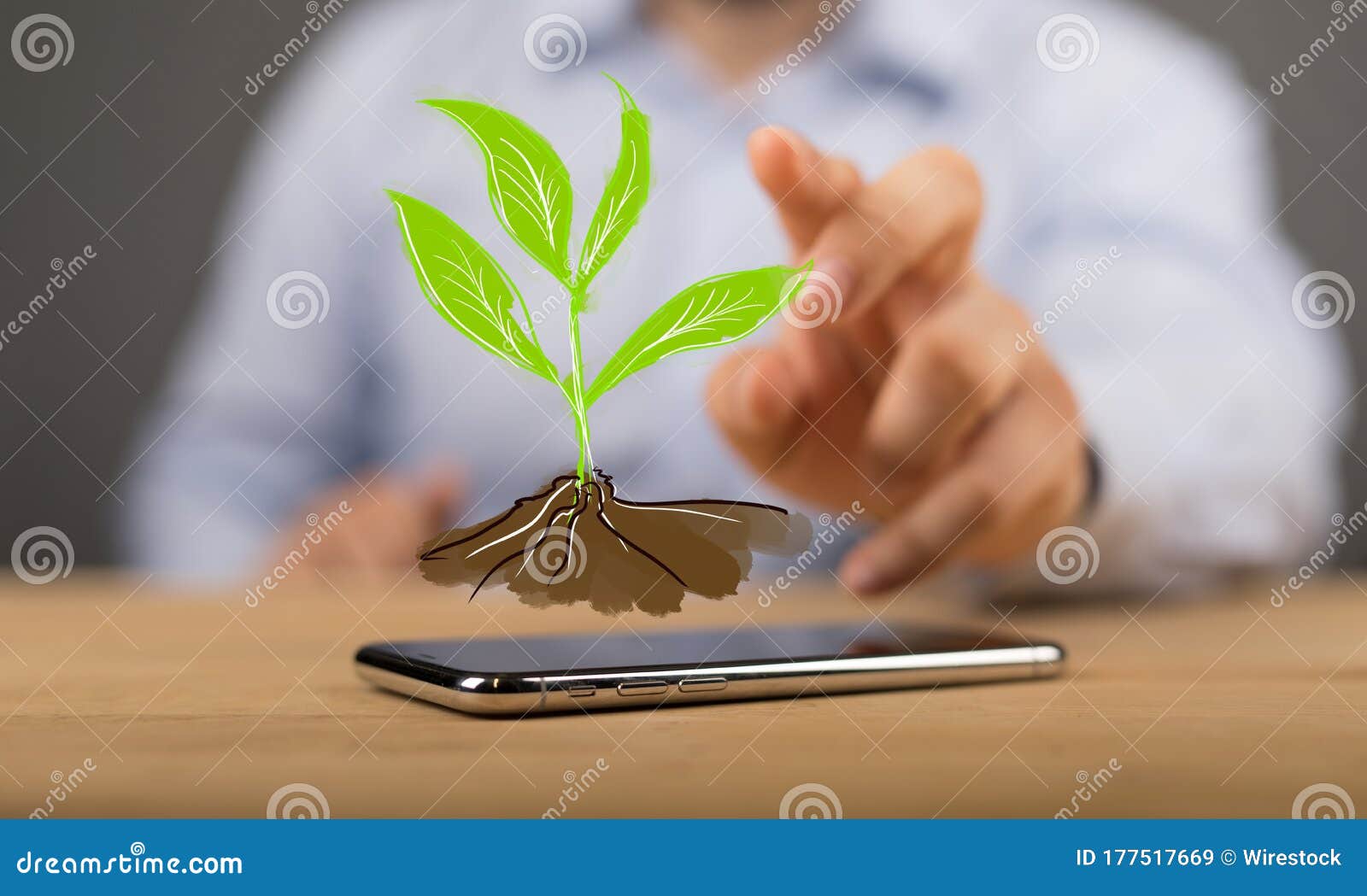 A Minimal Nature Concept.Think Green.Ecology Concept. Environmentally ...