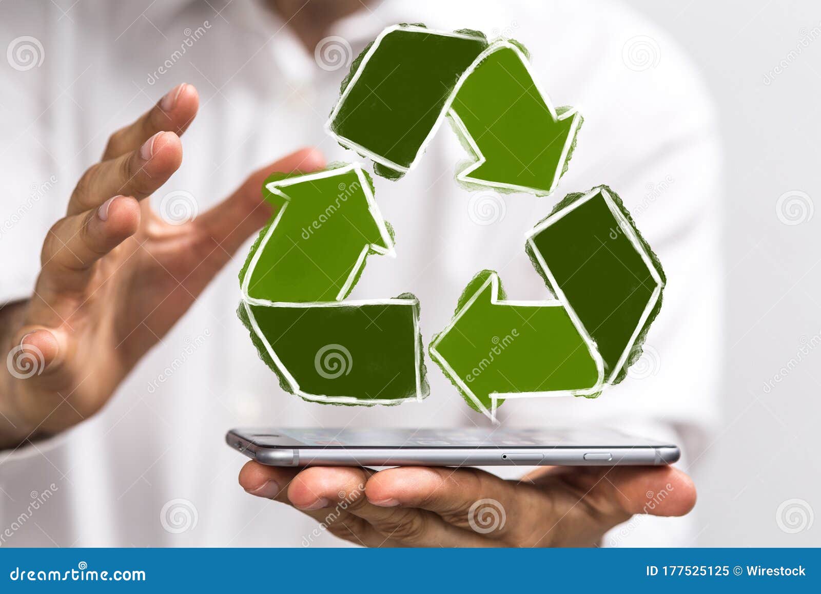 A Minimal Nature Concept.Think Green.Ecology Concept. Environmentally ...