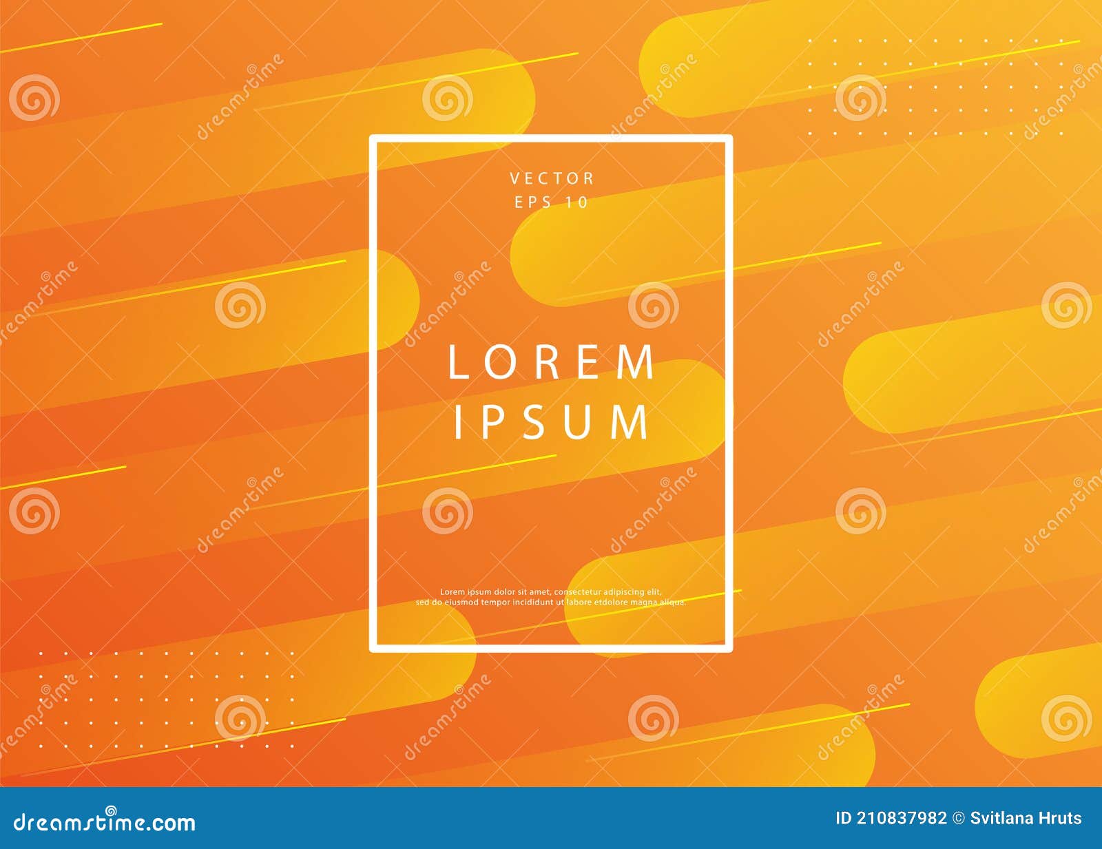 Minimal Orange Geometric Background. Dynamic Shapes Composition. Lorem ...