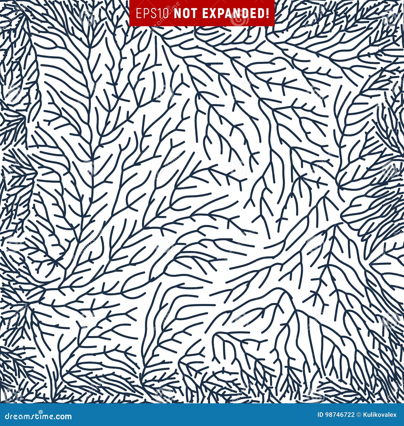 Minimal Organic Line Pattern. Branch and Stems Forest Background ...