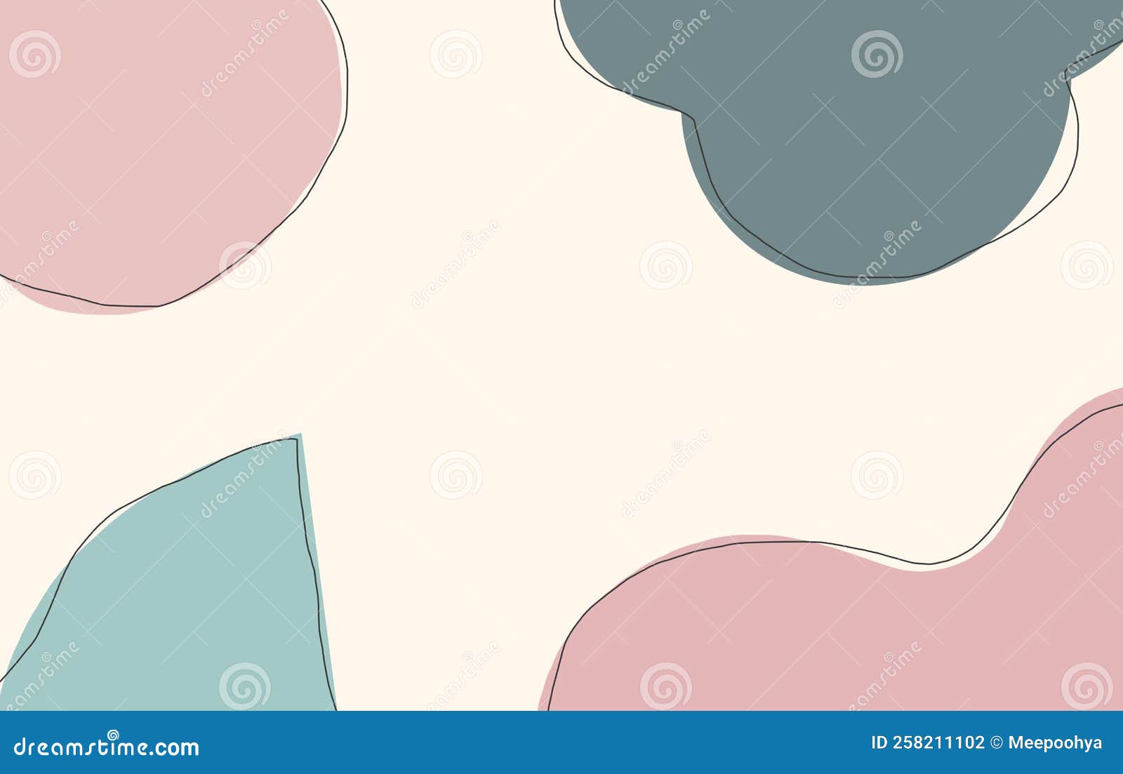 Minimal Pastel of Geometric Shape Background Stock Illustration ...