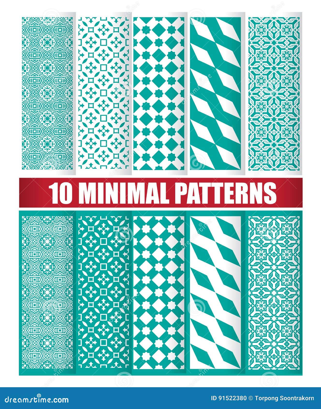 10 Minimal Patterns Vector Illustration | CartoonDealer.com #91522380