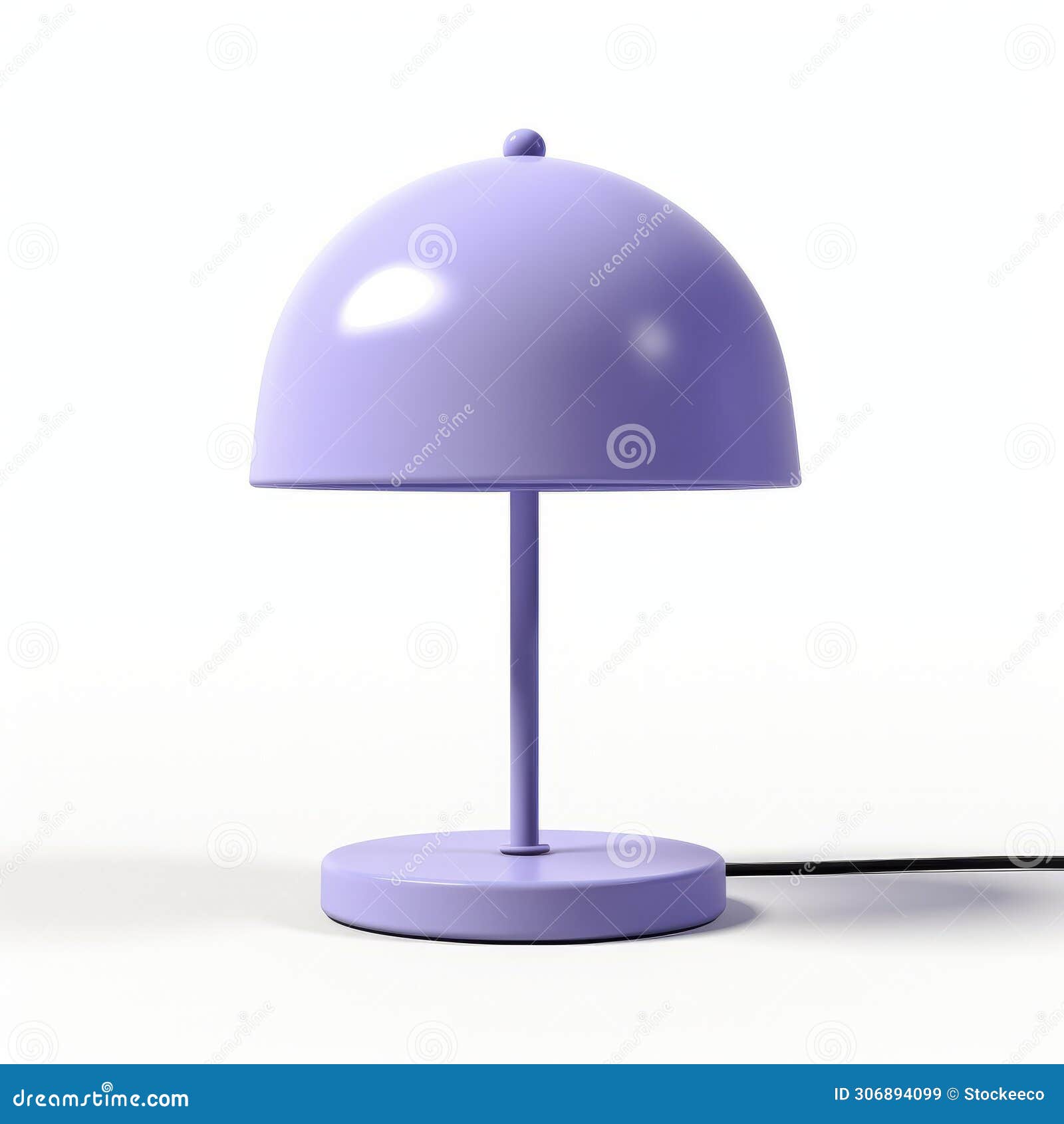 Minimal Periwinkle Dome Table Lamp - Rendered in Cinema4d Stock ...