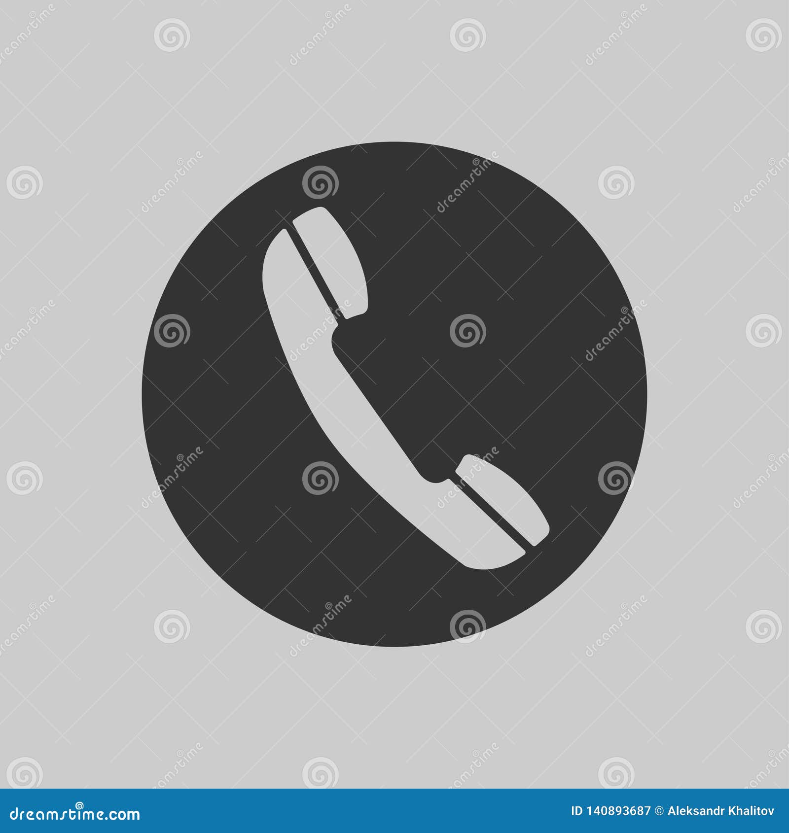 Minimal Phone Icon for Web and Mobile. Phone Icon Flat Design Stock ...