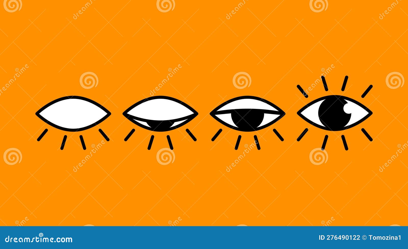 Minimal Poster Open and Closed Eye Stock Vector - Illustration of sign ...