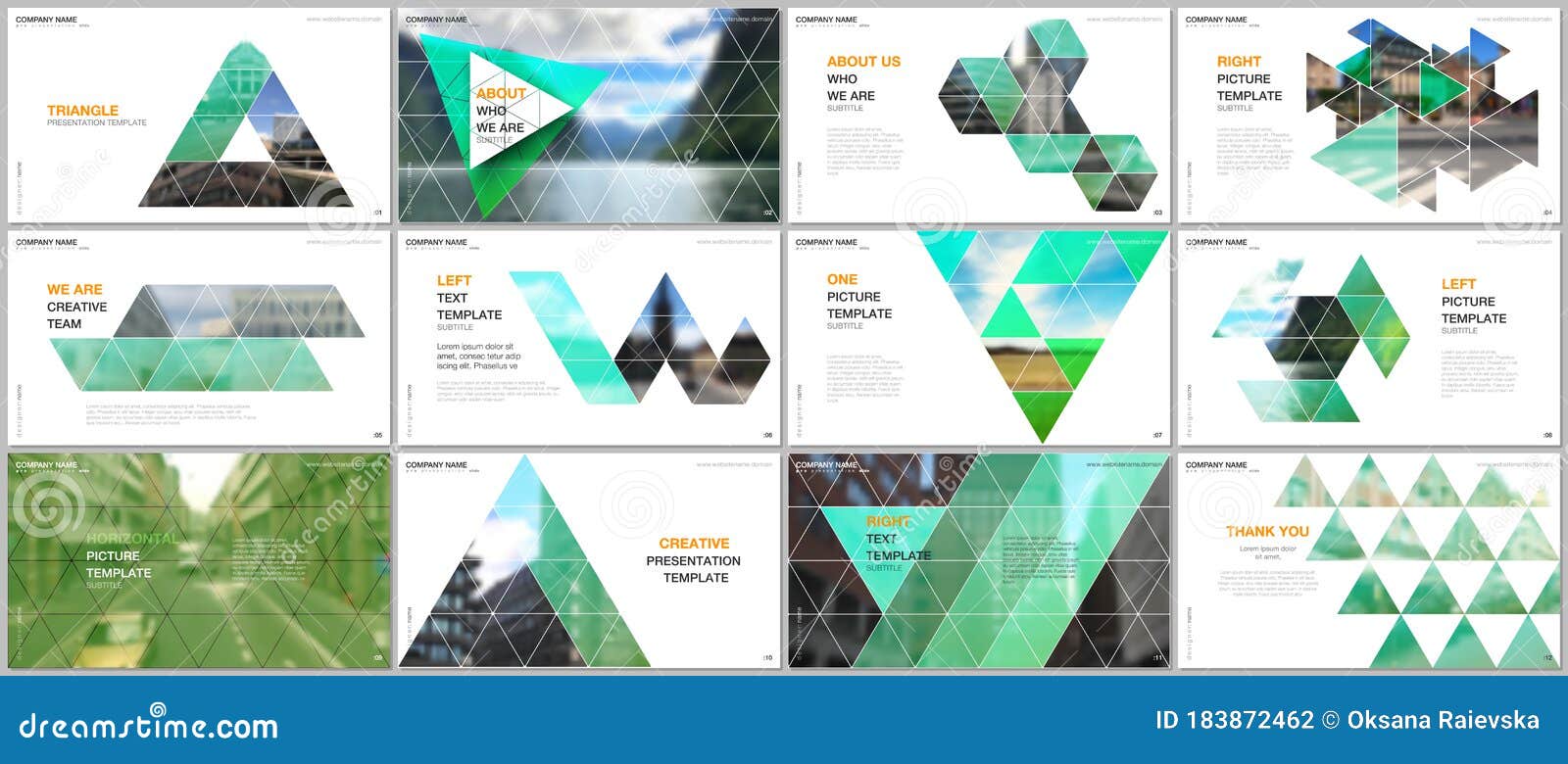 Minimal Presentations Design, Portfolio Vector Templates with ...