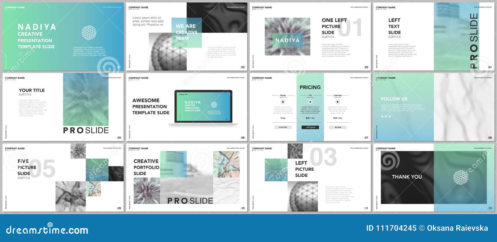 Minimal Presentations, Portfolio Templates. Stock Vector - Illustration ...