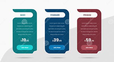 Minimal Pricing Comparison Table Ui Design Stock Vector - Illustration ...