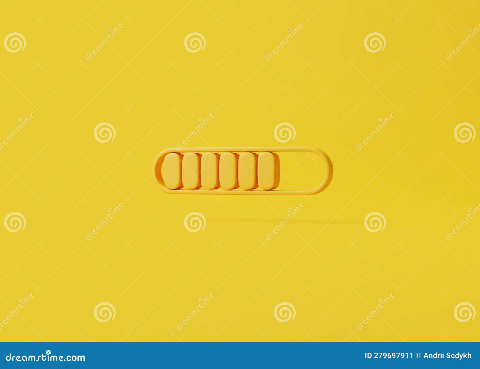 Minimal Progress Bar Part Symbol On Blue Background Royalty-Free ...