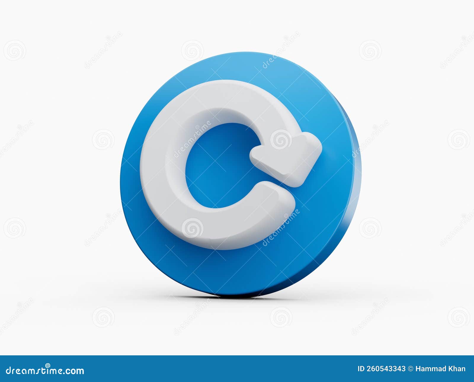 Minimal Refresh Symbol With Glass Material On Grey Background. Royalty ...