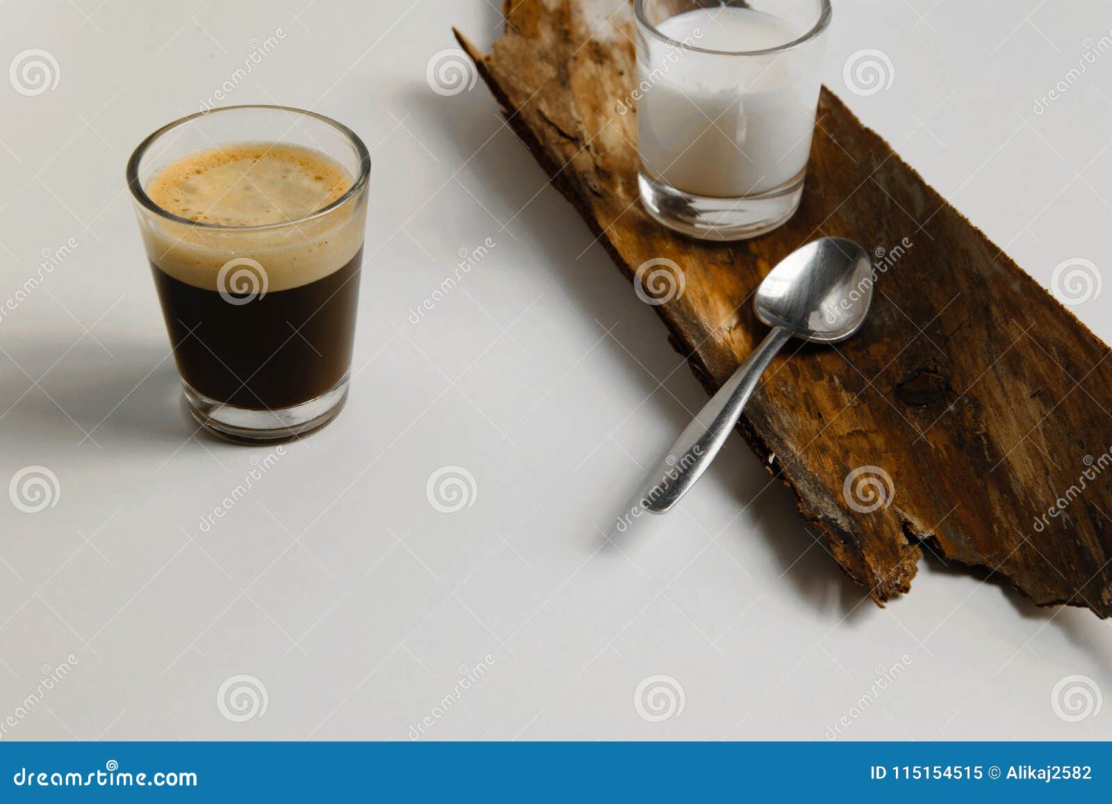 Minimal Refreshment Break for Two. Iced Coffee and Milk Cup Stock Image ...