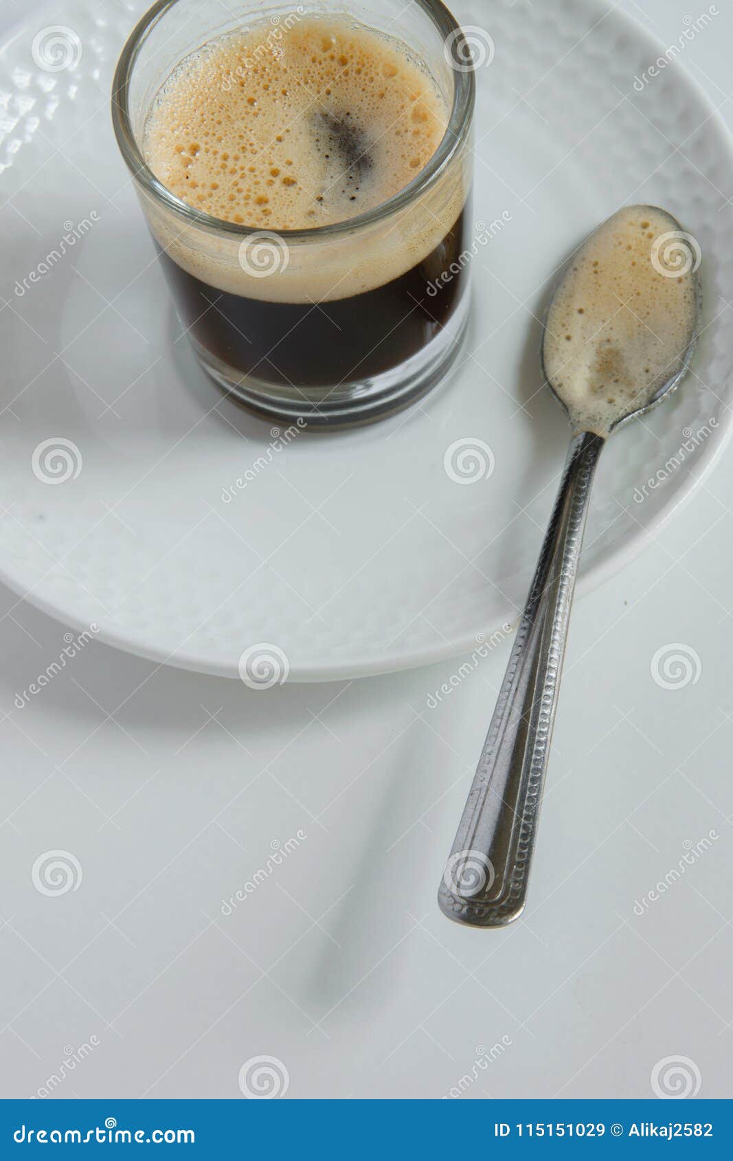 Minimal Refreshment Coffee Break. Iced Coffee on Table, Space for Text ...