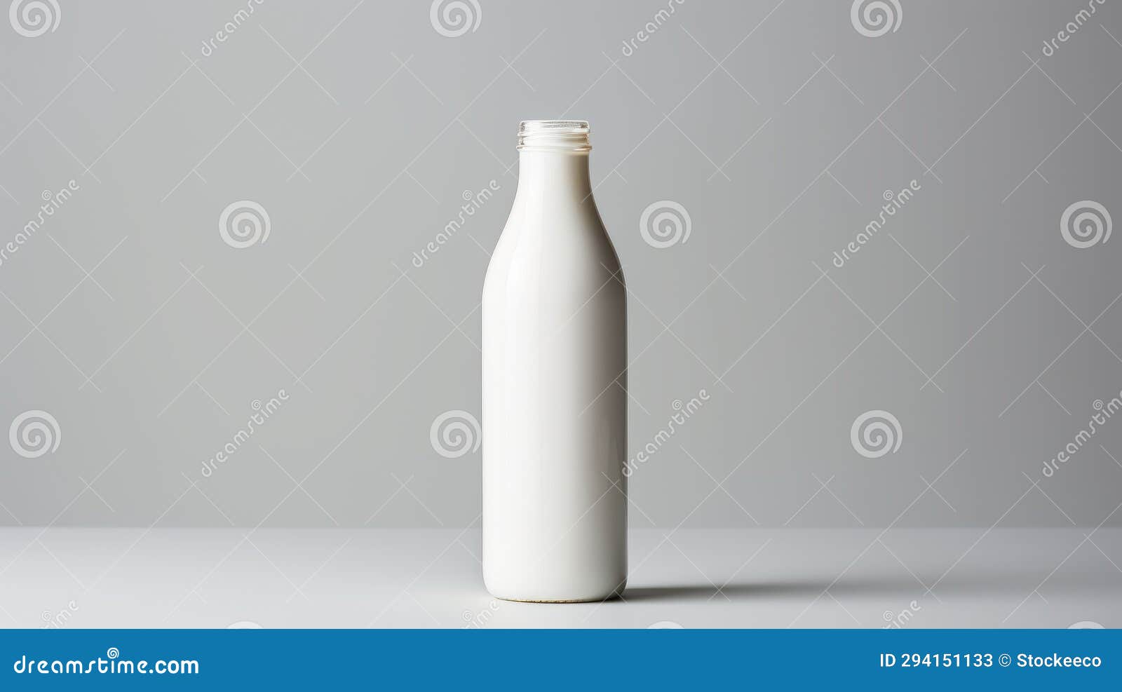 Minimal Retouching: Empty White Milk Bottle with Bold Chromaticity ...