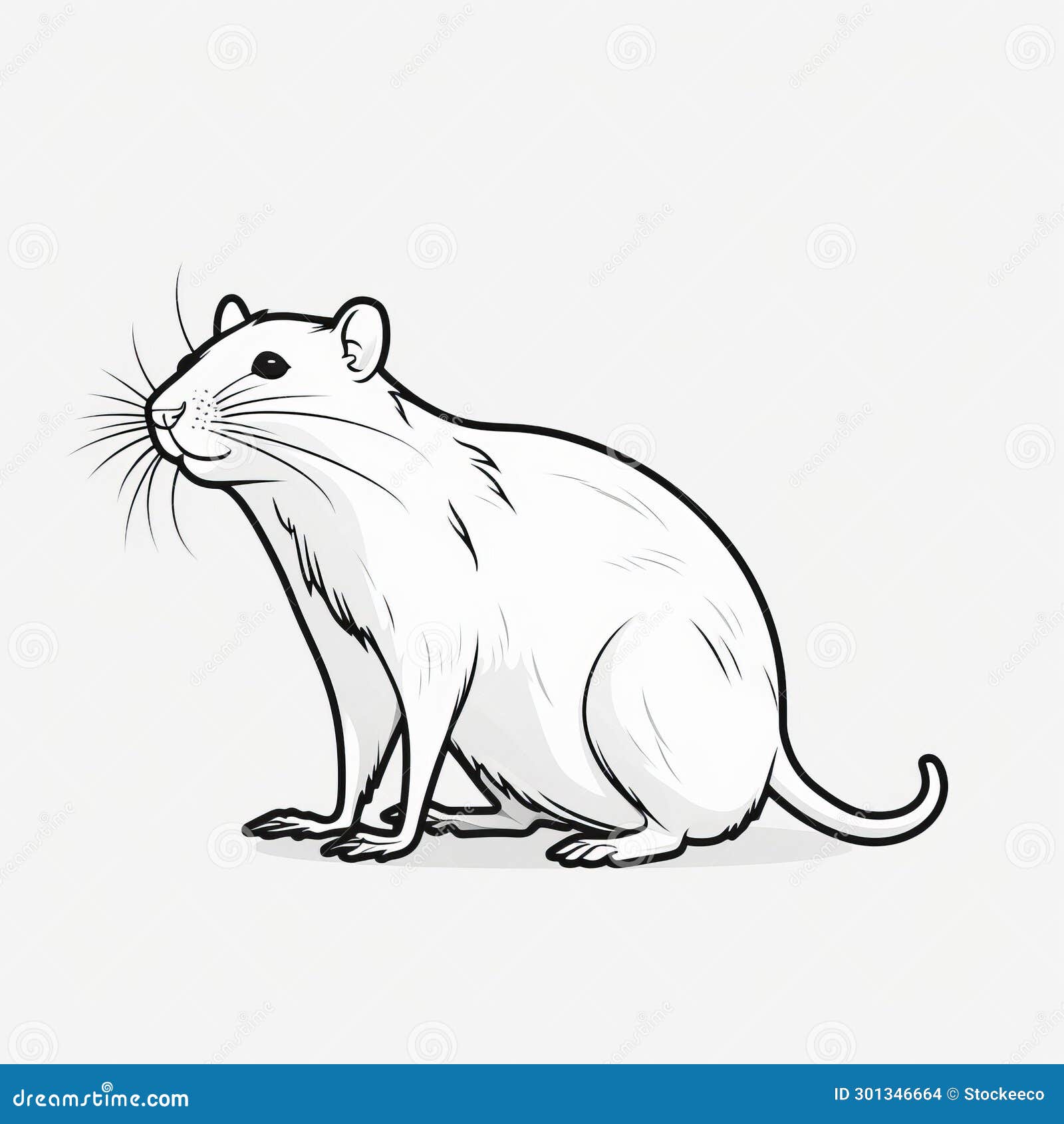 Minimal Retouching: Hand Drawn Rat Illustration with Animated Style ...