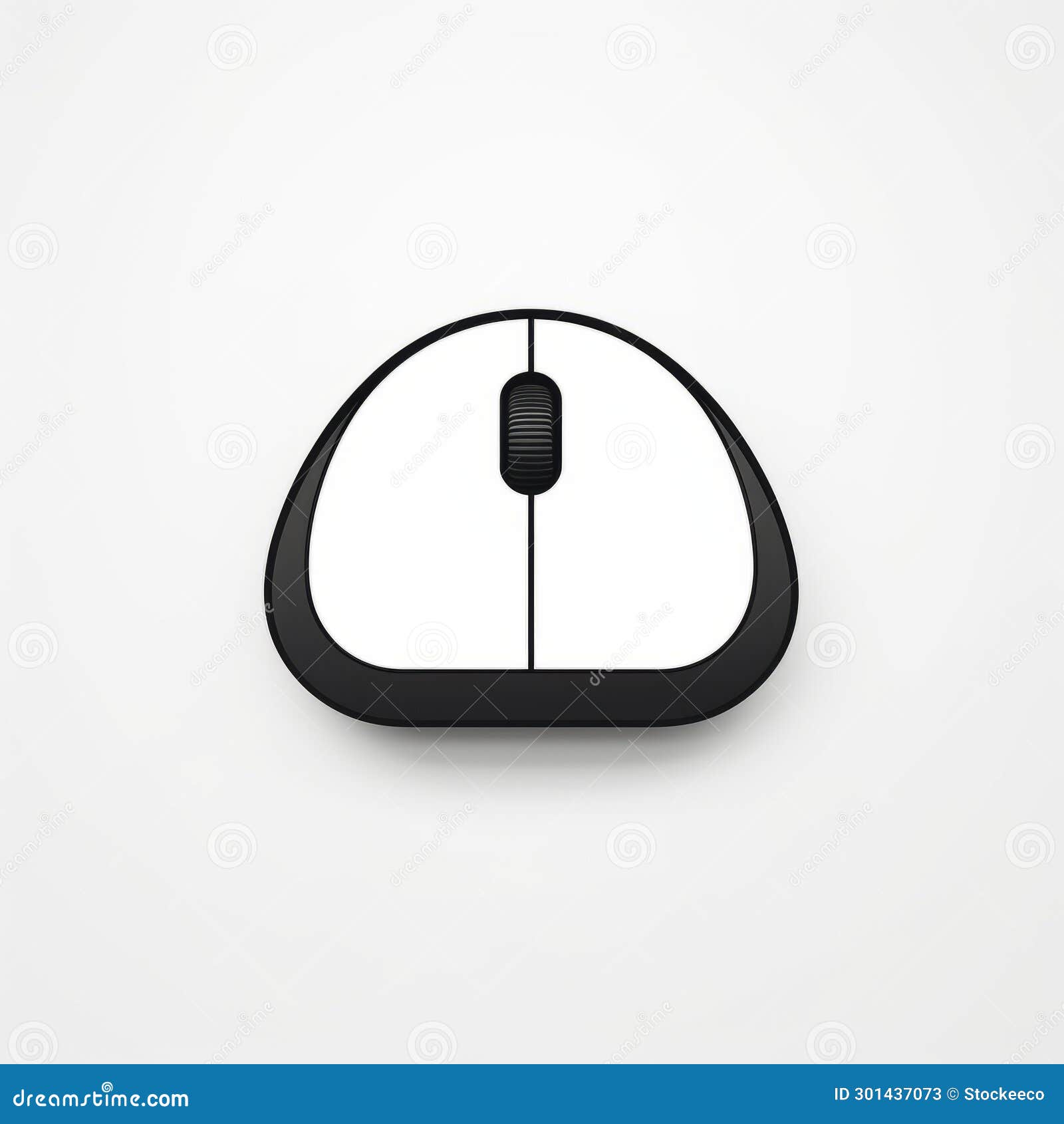 Minimal Retouching White and Black Mouse Icon on White Background Stock ...