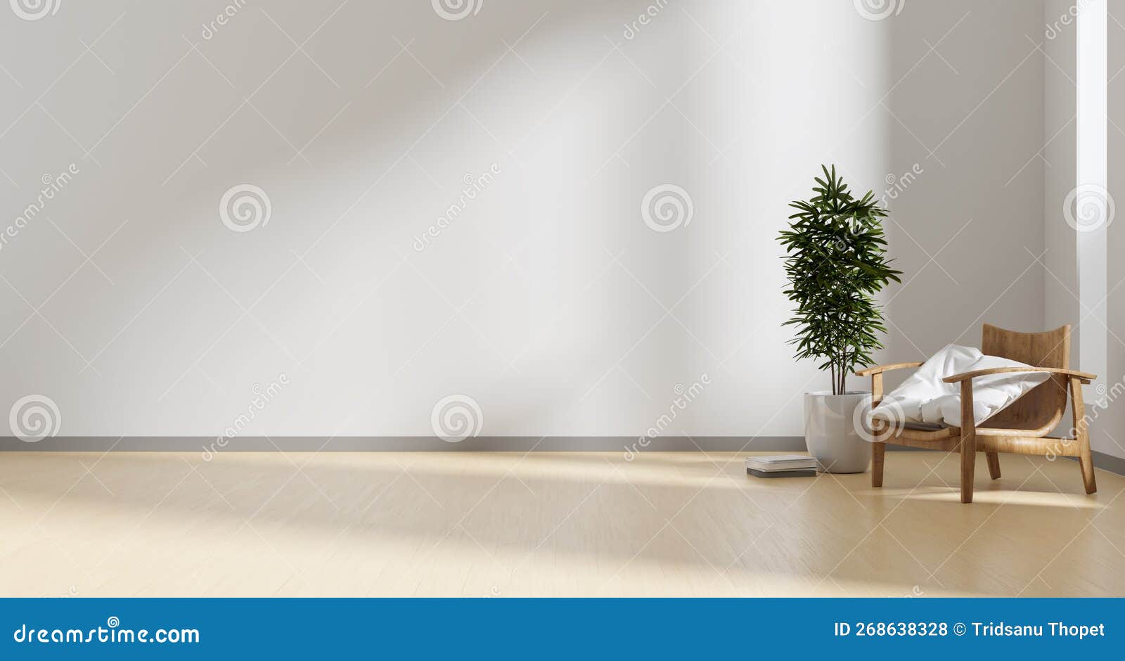 Minimal Room with Clear Light Mock Up Design Stock Illustration ...