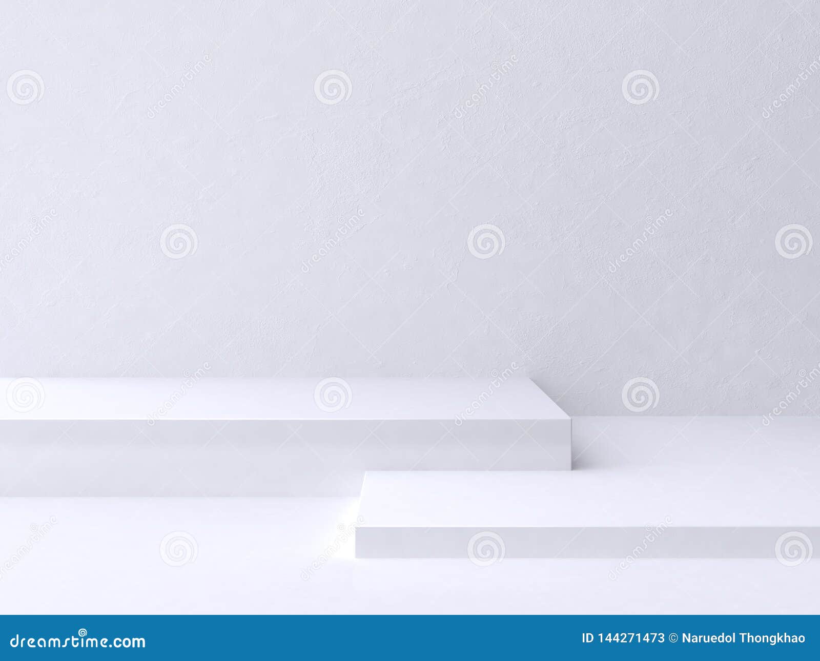 Minimal Scene Square Step Floor White Wall Background 3d Render Stock ...