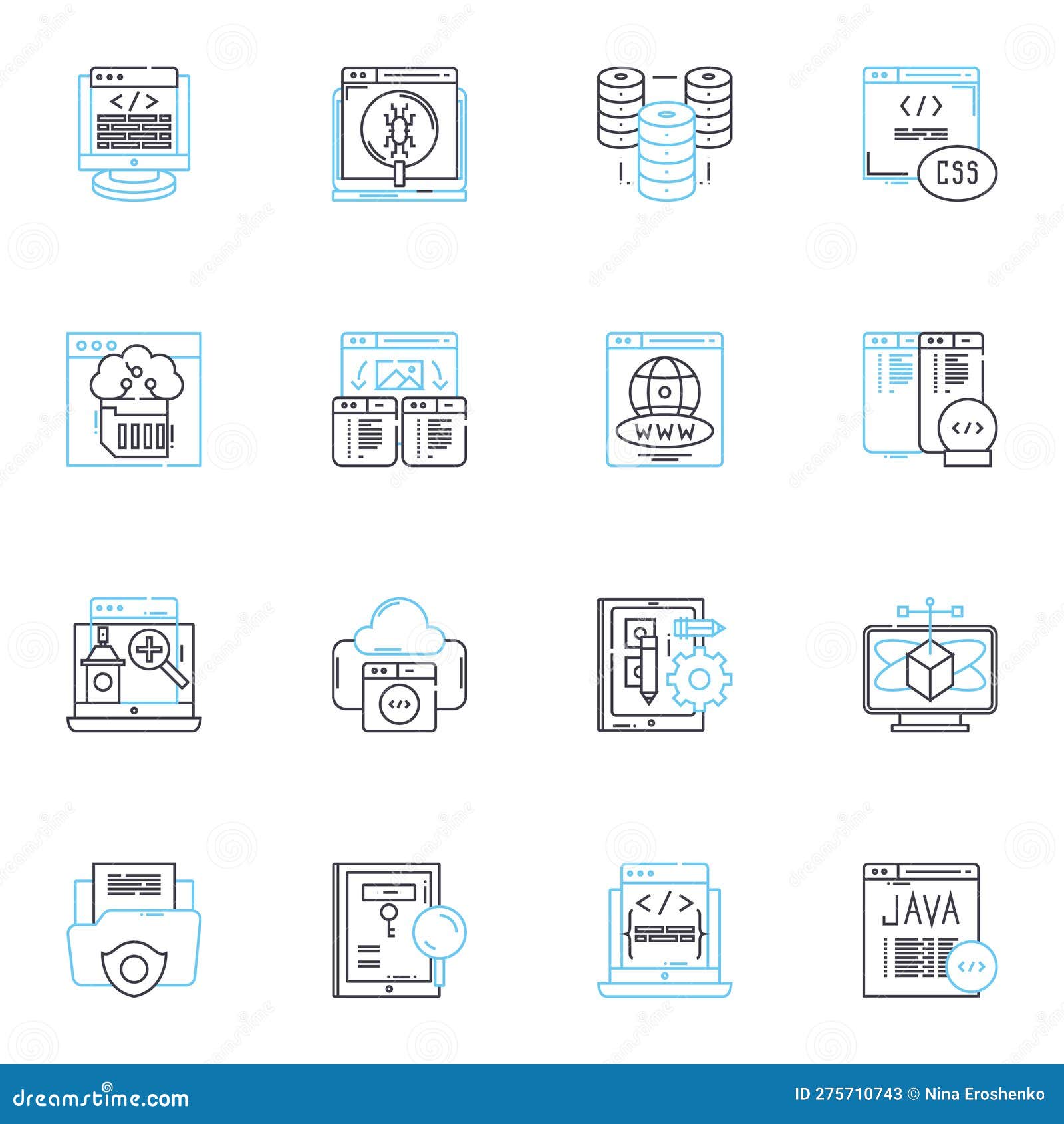 Minimal Scripting Linear Icons Set. Efficiency, Simplification ... Minimal Scripting Linear Icons Set. Efficiency, Simplification ...