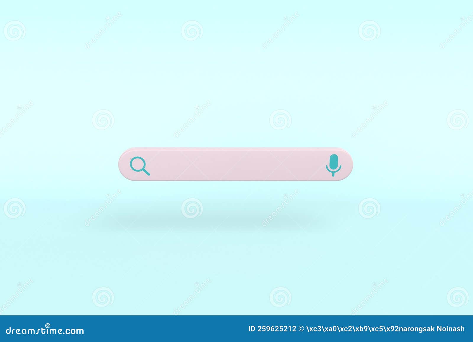 Minimal Search Bar Design Element on Blue Background. Web Search ...