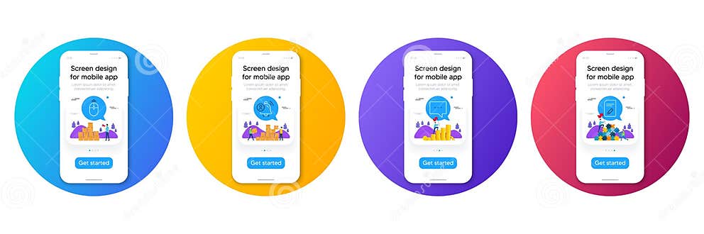Minimal Set of Swipe Up, Blog and User Notification Line Icons. for Web Development. Vector ...
