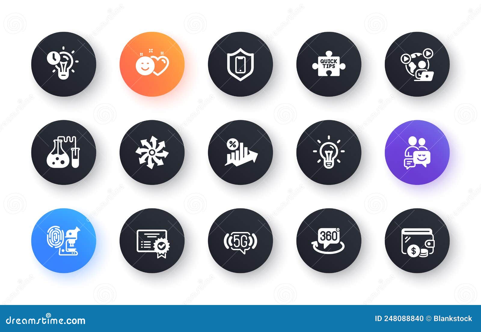 Minimal Set of Time Management, Quick Tips and 360 Degree Flat Icons ...