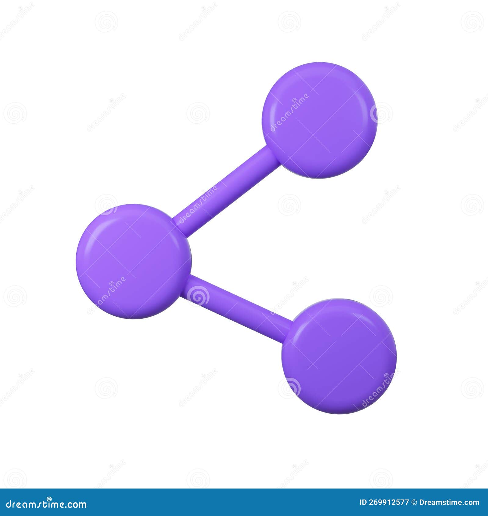 Minimal Share Icon Symbol On Blue Background. Stock Illustration ...