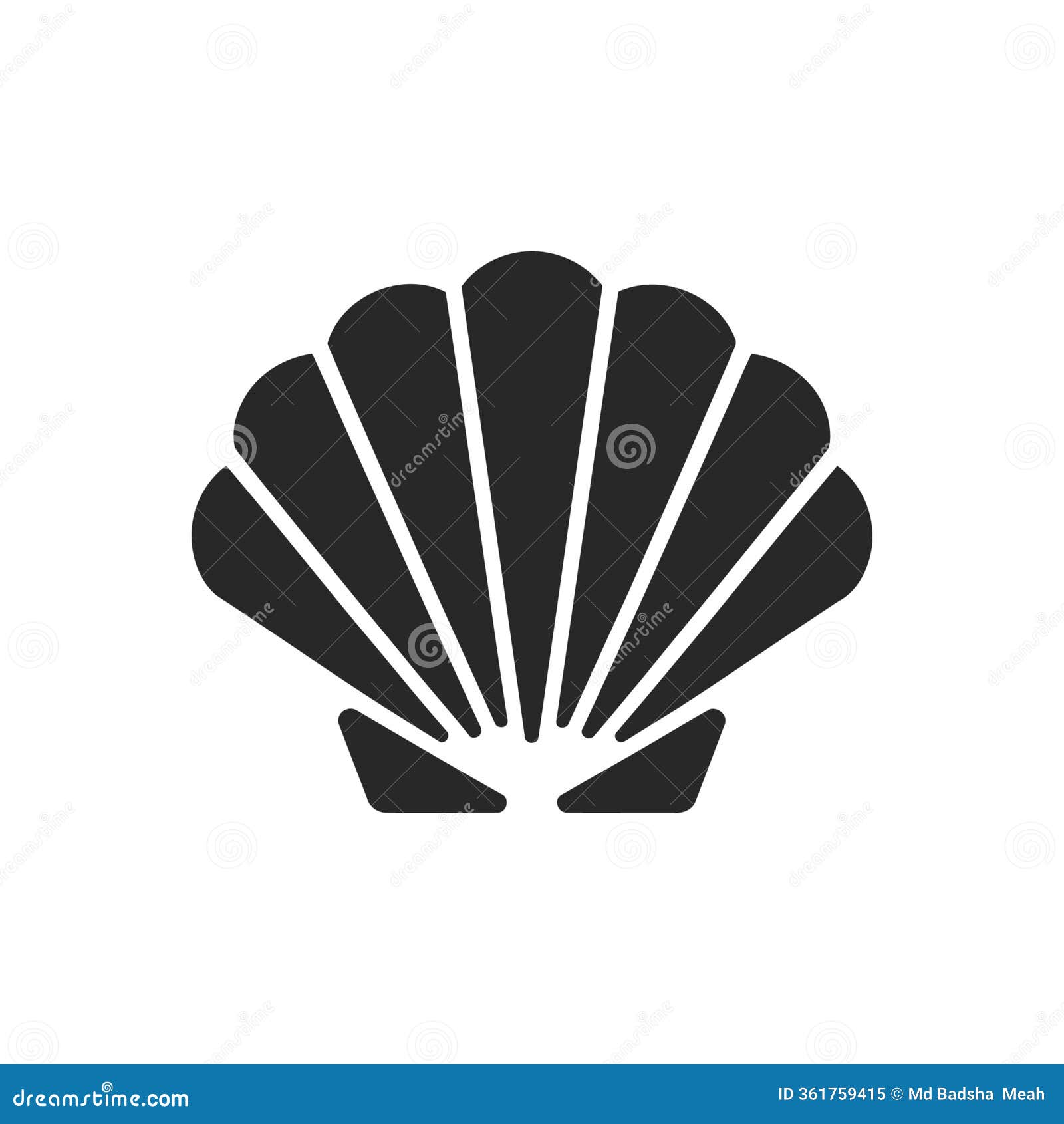Minimal Shell Icon stock illustration. Illustration of abstract - 361759415
