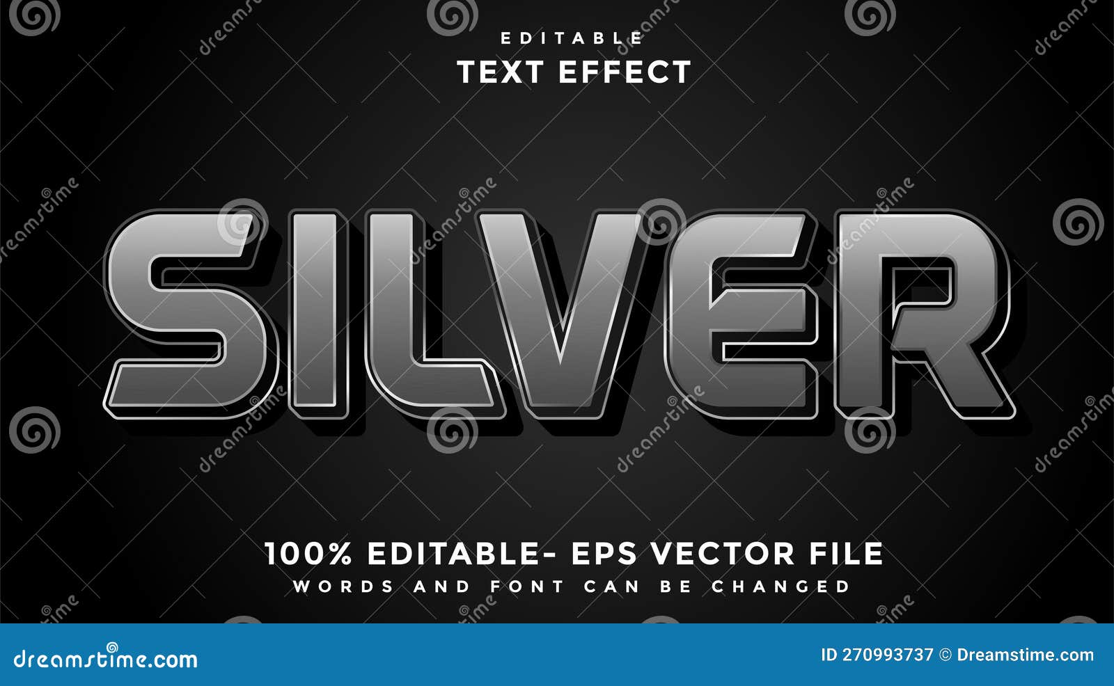 Minimal Silver Editable Text Effect Design, Effect Saved in Graphic ...