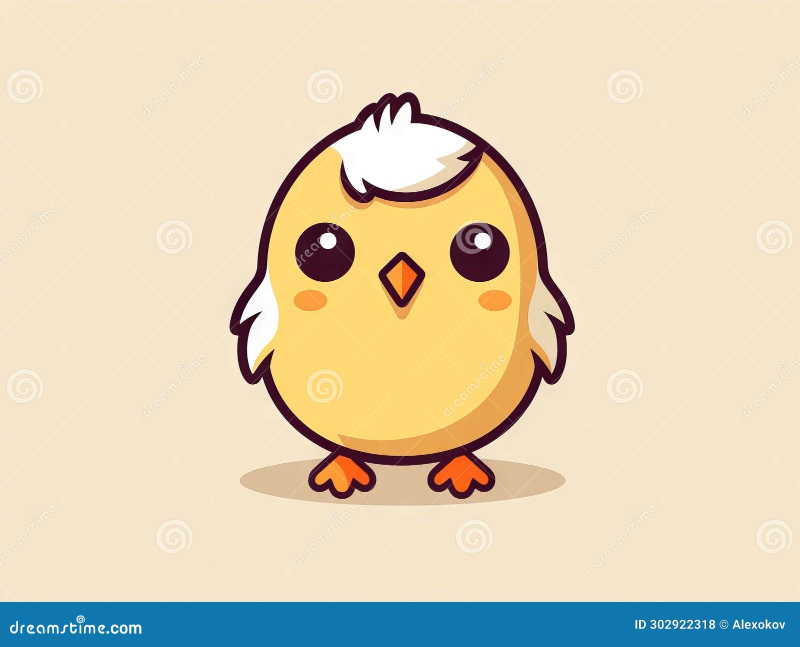 Minimal Simple Hand-Drawn Chick Illustration AI Generated Stock ...