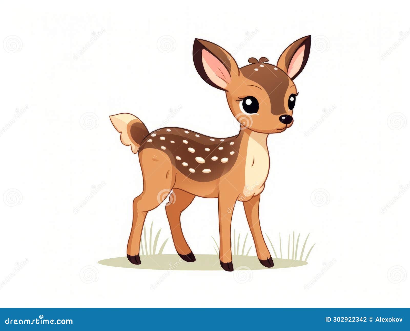 Minimal Simple Hand-Drawn Fawn Illustration AI Generated Stock ...