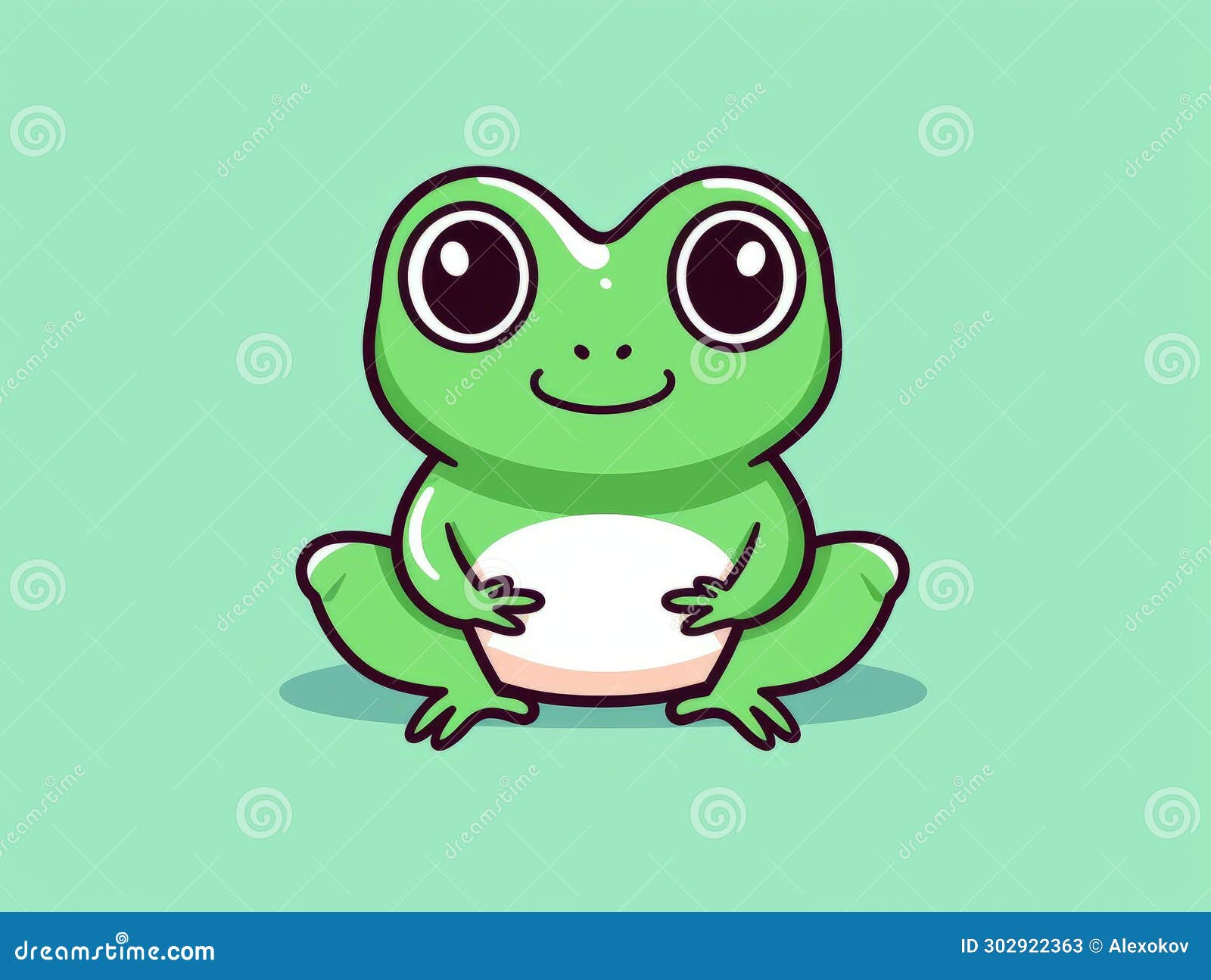 Minimal Simple Hand-Drawn Froglet Illustration AI Generated Stock ...