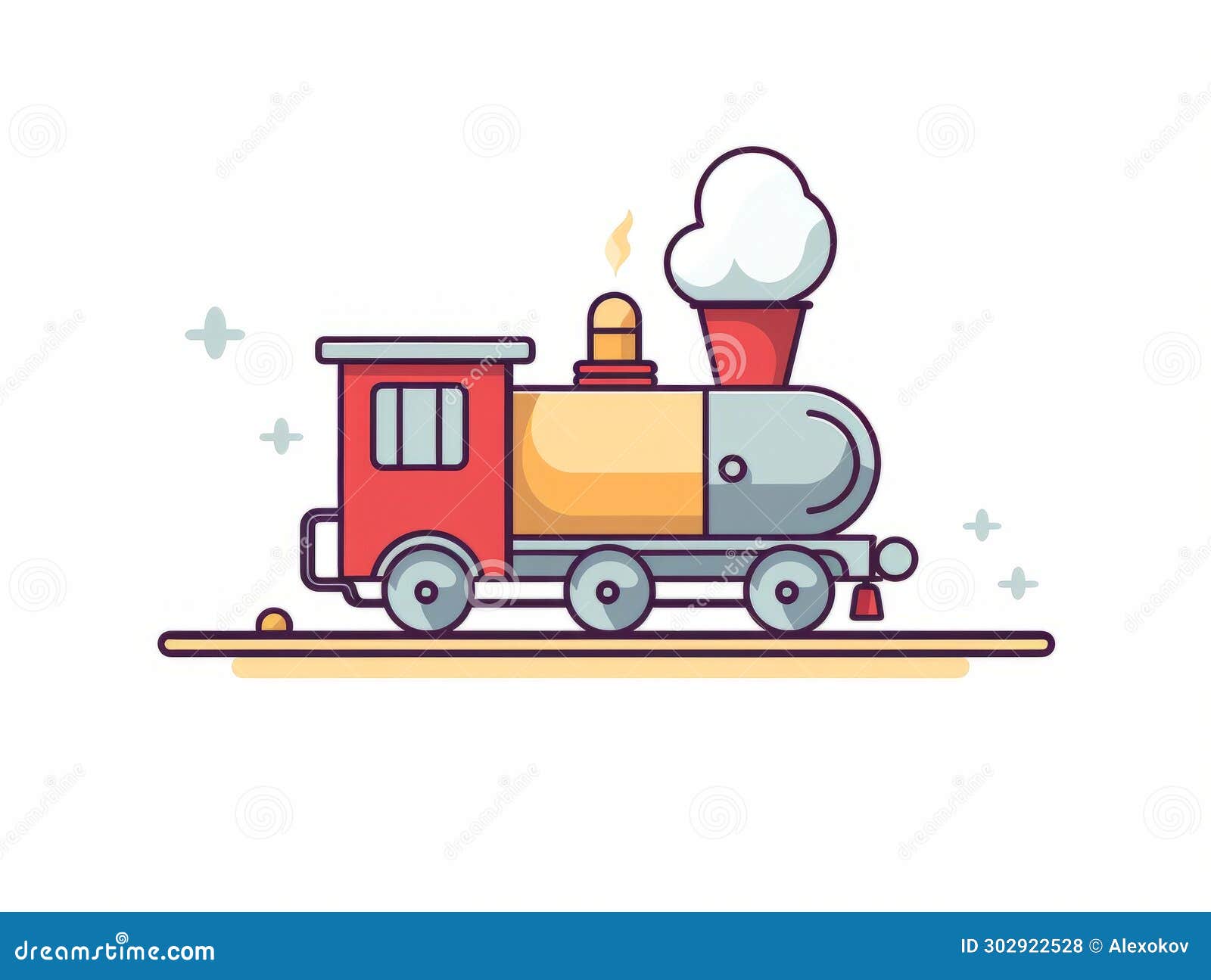 Minimal Simple Hand-Drawn Train Illustration AI Generated Stock Photo ...