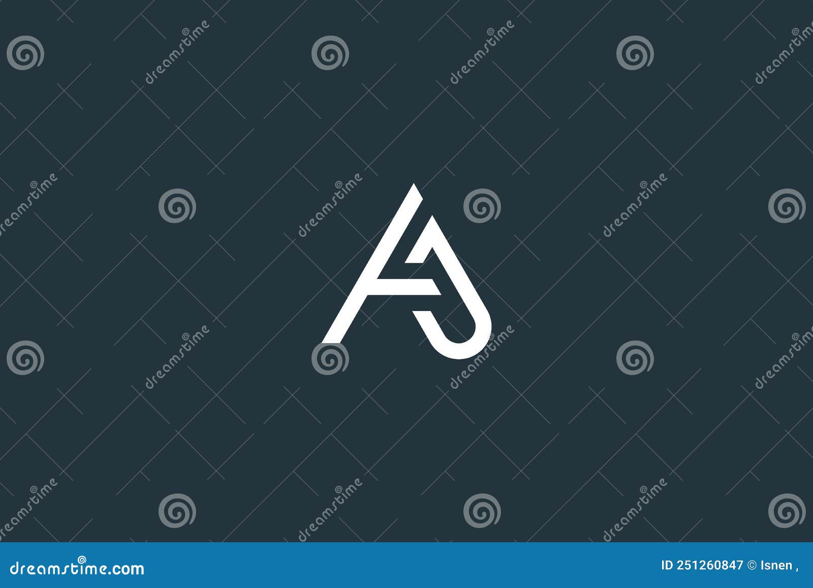 Minimal and Simple Letter AJ Logo Design Vector Stock Vector ...
