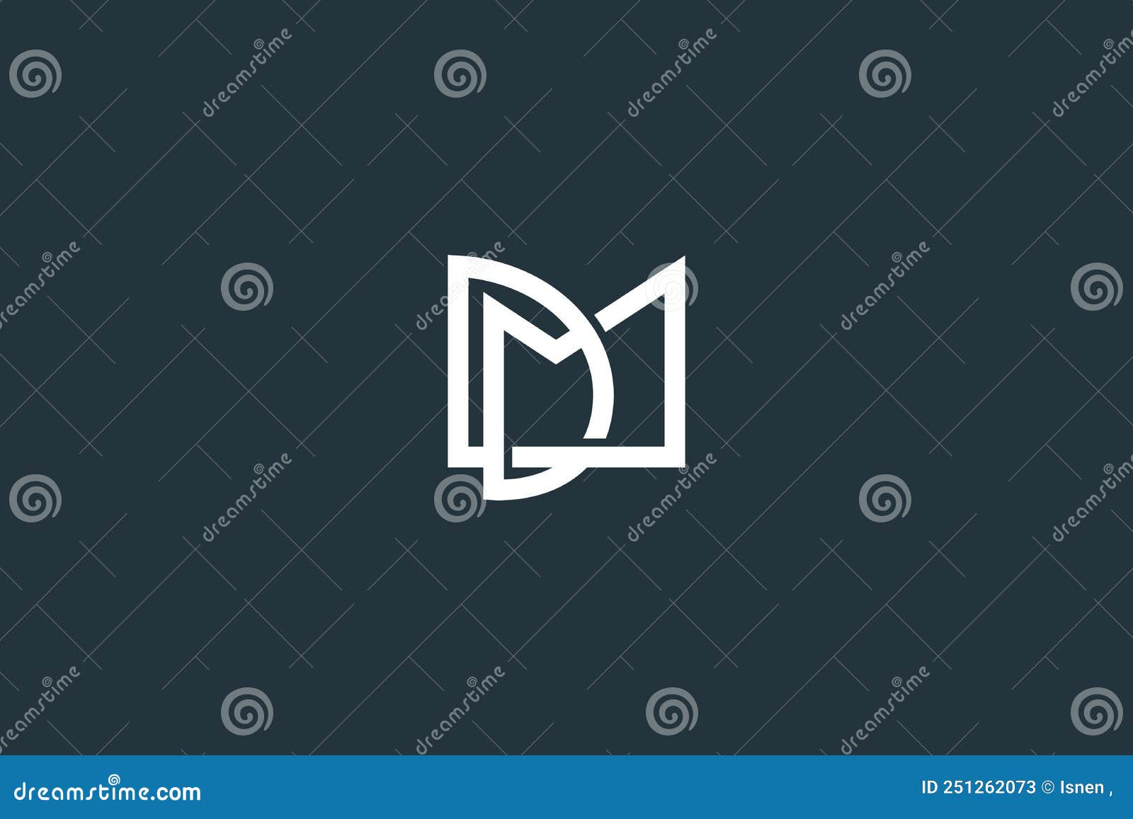 Minimal and Simple Letter DM or MD Logo Design Vector Stock Vector ...