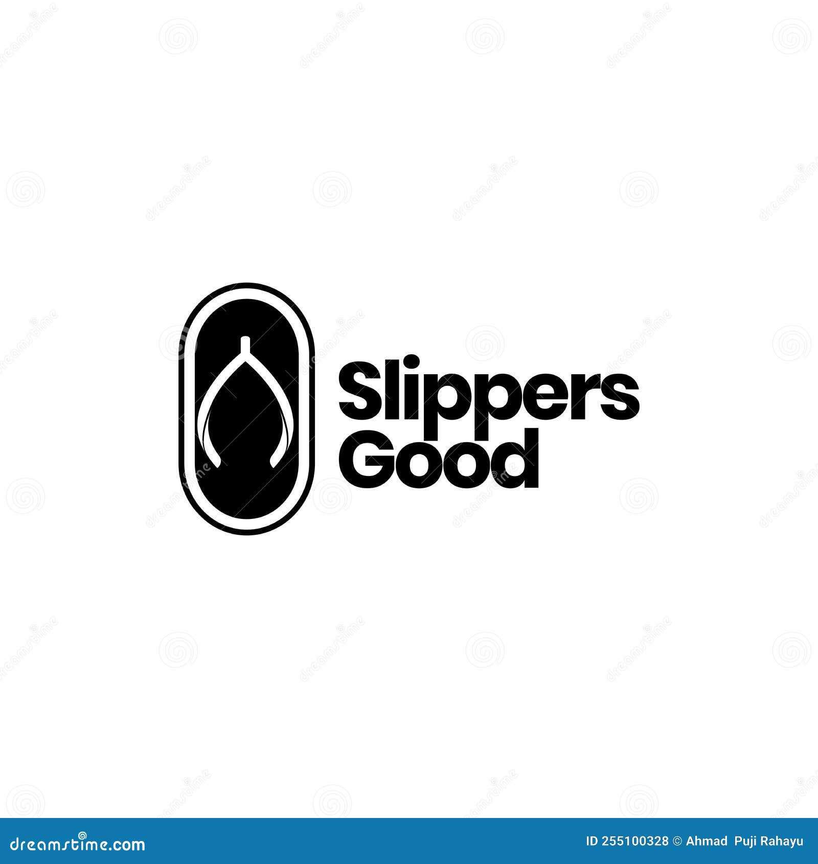 Minimal Slippers Logo Design Vector Stock Vector - Illustration of ...
