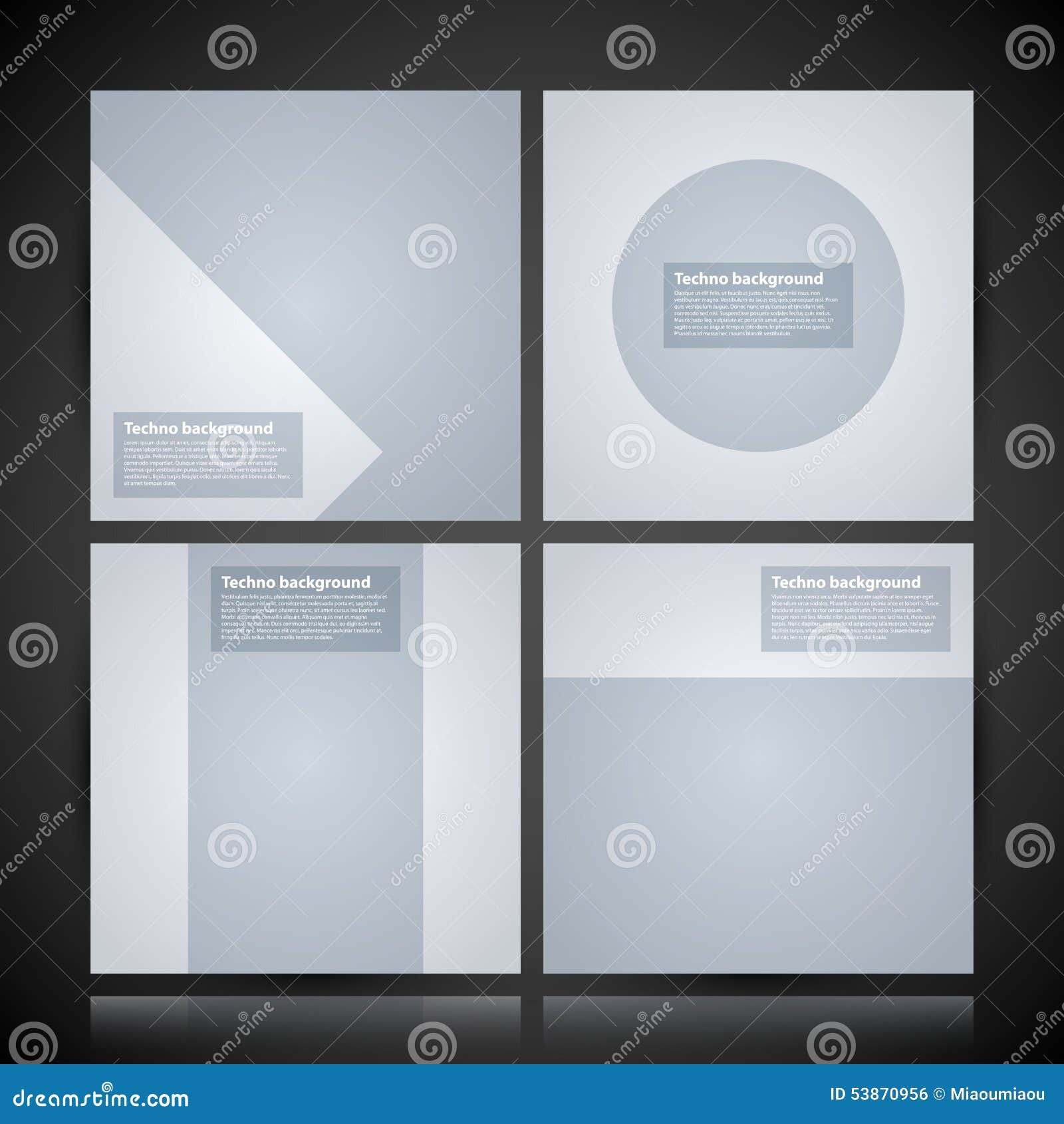 4 Minimal Square Backgrounds for Advertising or Web Design Stock Vector ...