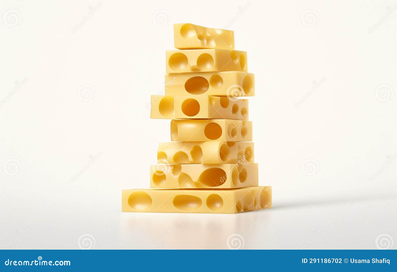 Minimal Stack of Sliced Swiss Cheese on a Small Surface. Generative AI ...