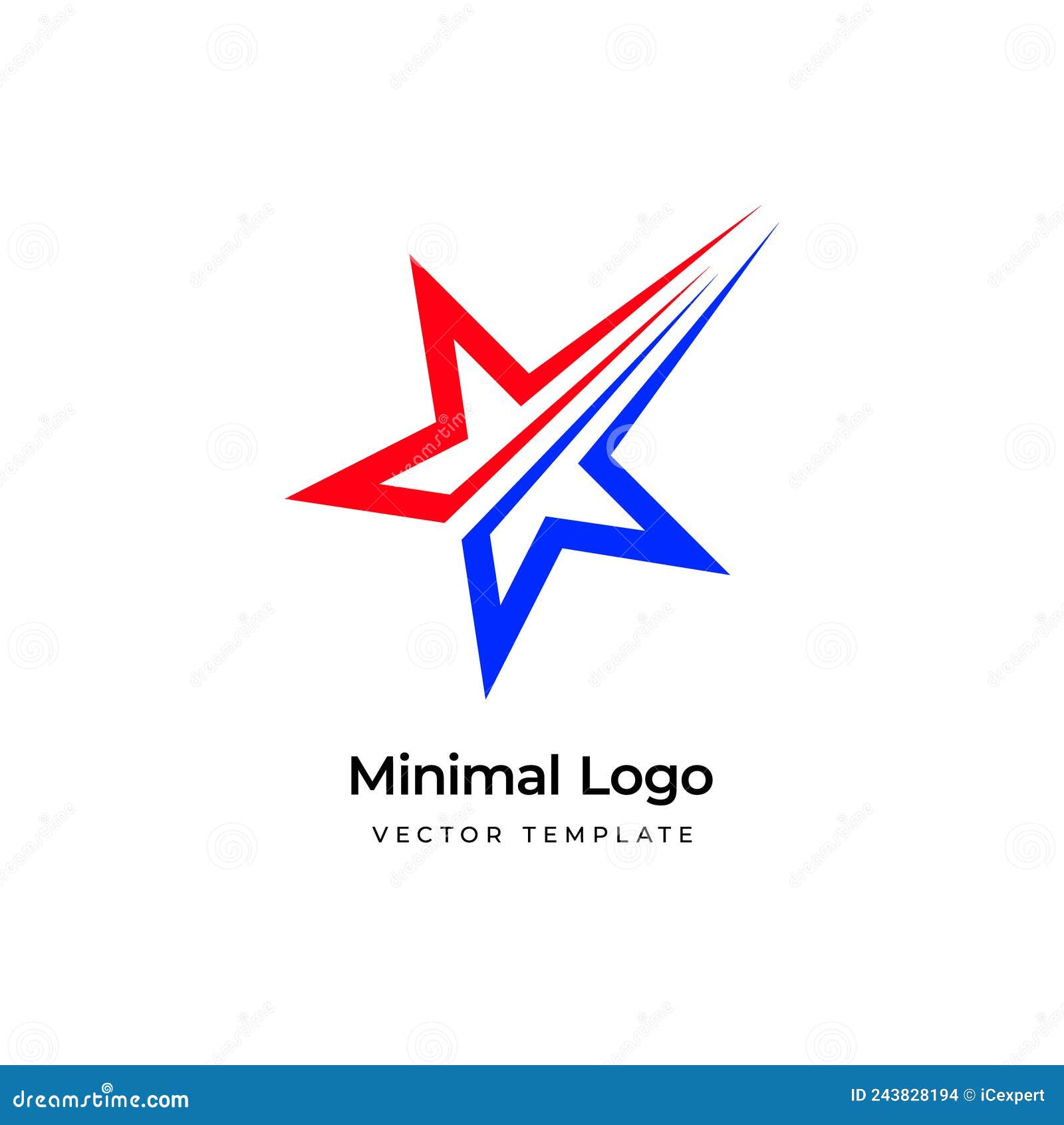 Minimal Star Logo Template. Vector Illustration Stock Illustration ...
