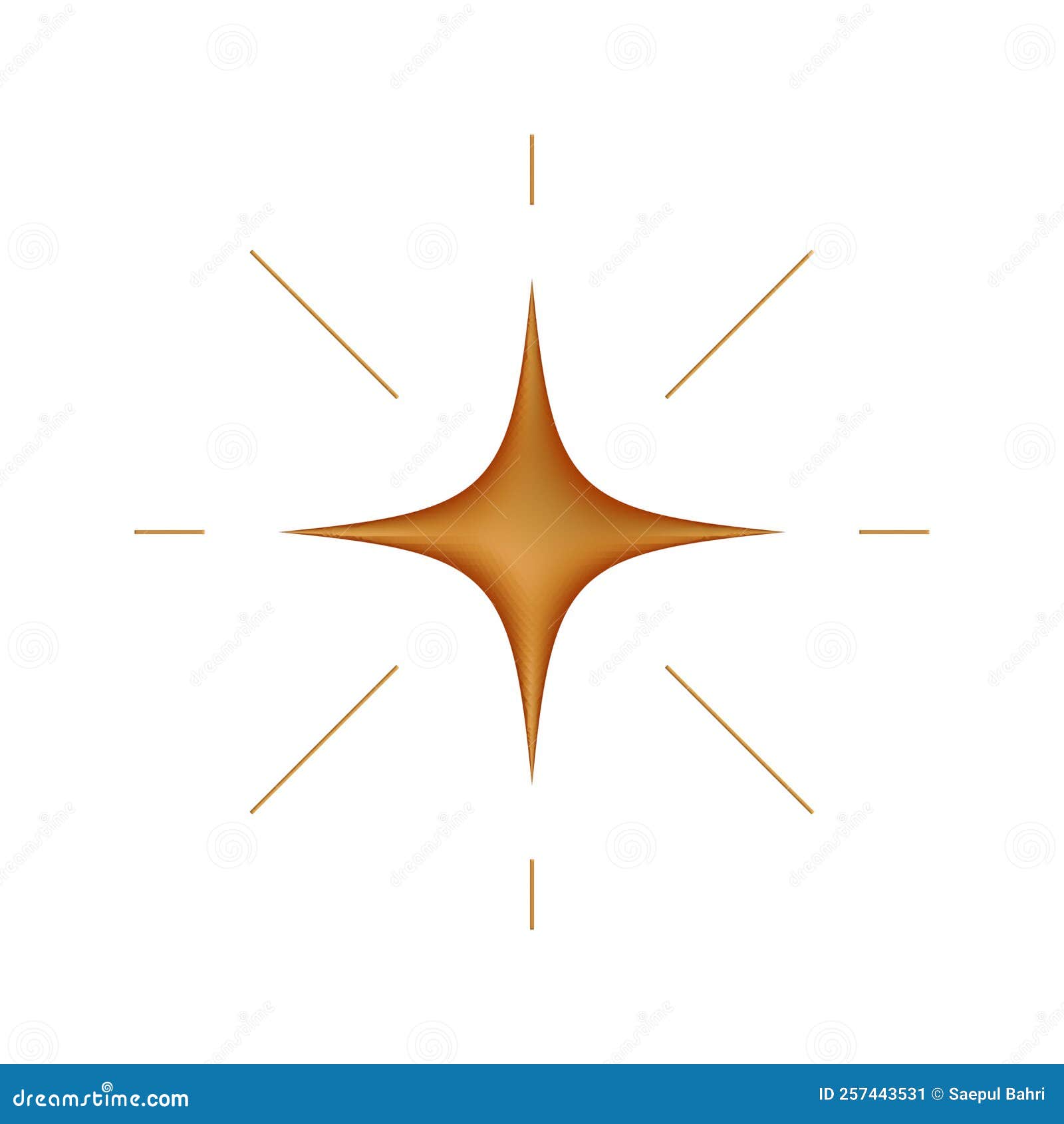 Minimal Star Symbol Isolated On White Background 3d Rendering Star