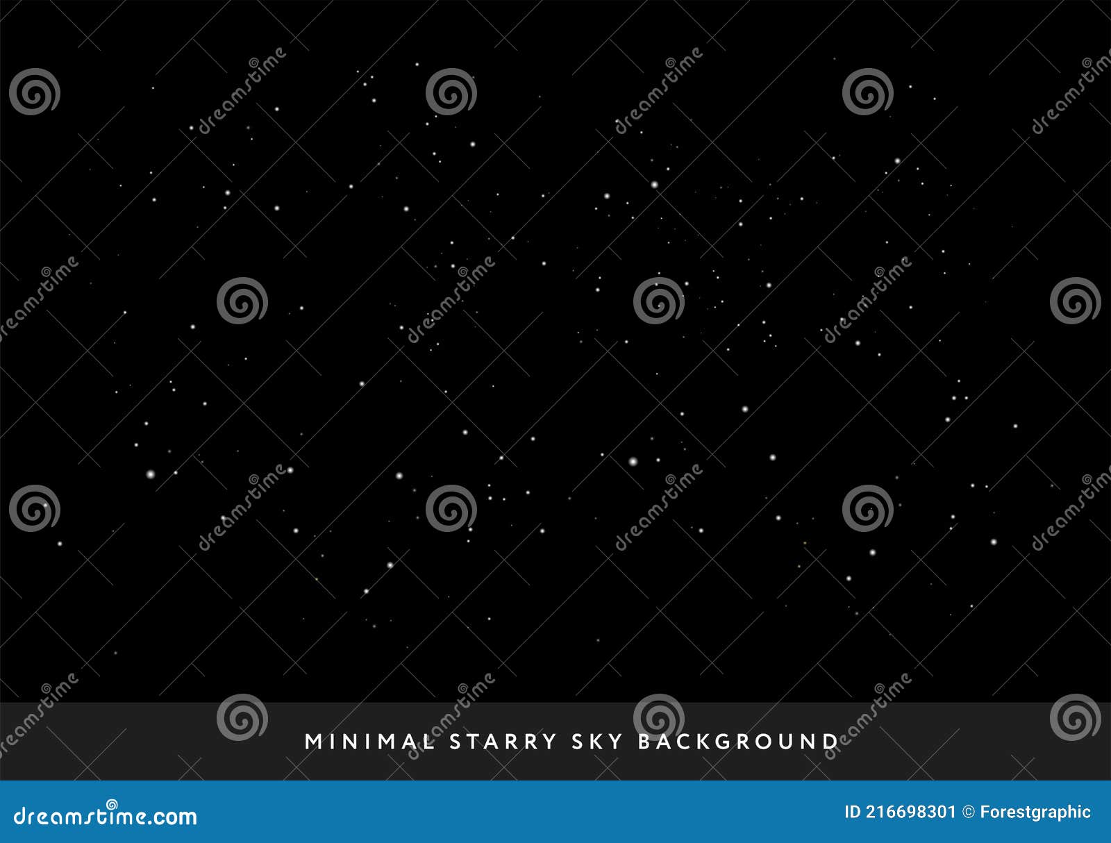 Minimal Starry Night Sky Background - Vector Few Stars Space Background ...