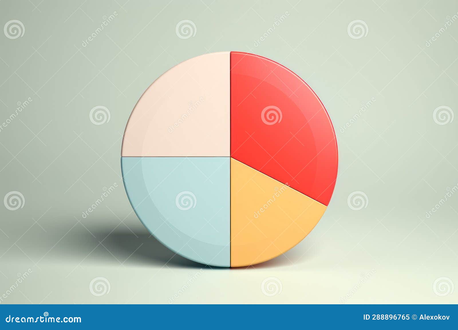 Minimal Style Business Pie Chart AI Generated Stock Illustration ...