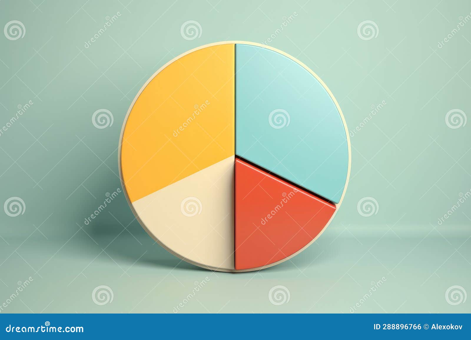 Minimal Style Business Pie Chart AI Generated Stock Illustration ...